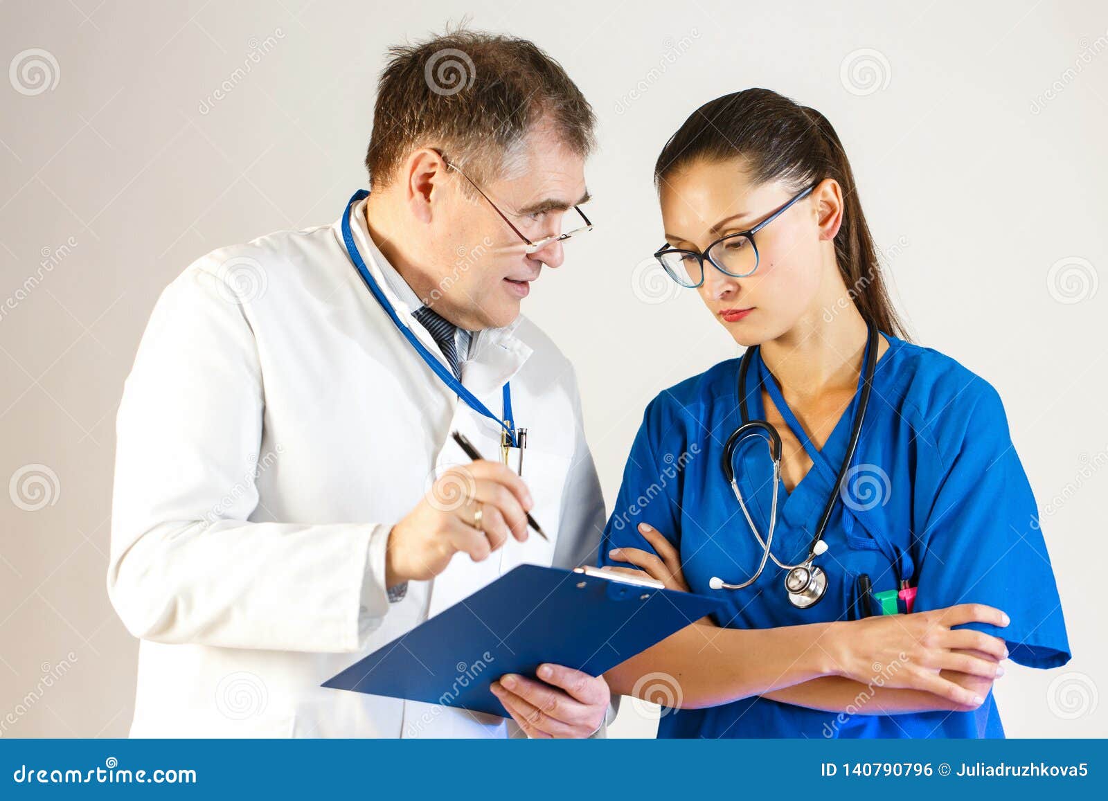 Two Doctors are Discussing the Patient`s Treatment Plan Stock Photo ...