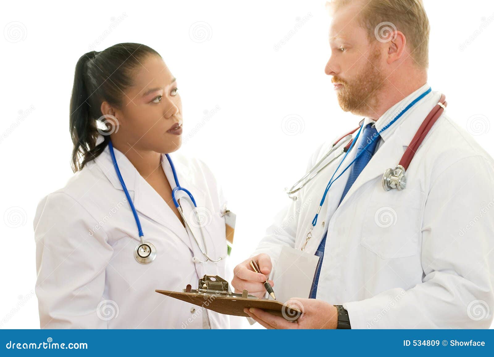 Two doctors in discussion stock image. Image of practitioner - 534809