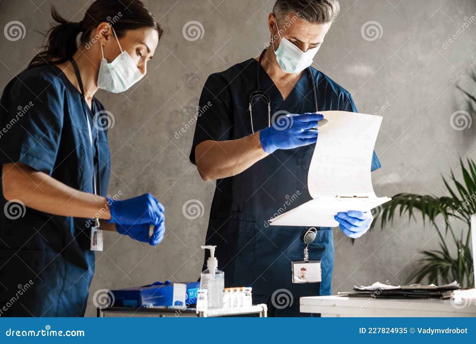 Two Doctors Getting Ready To Have Patients Stock Image - Image of ...