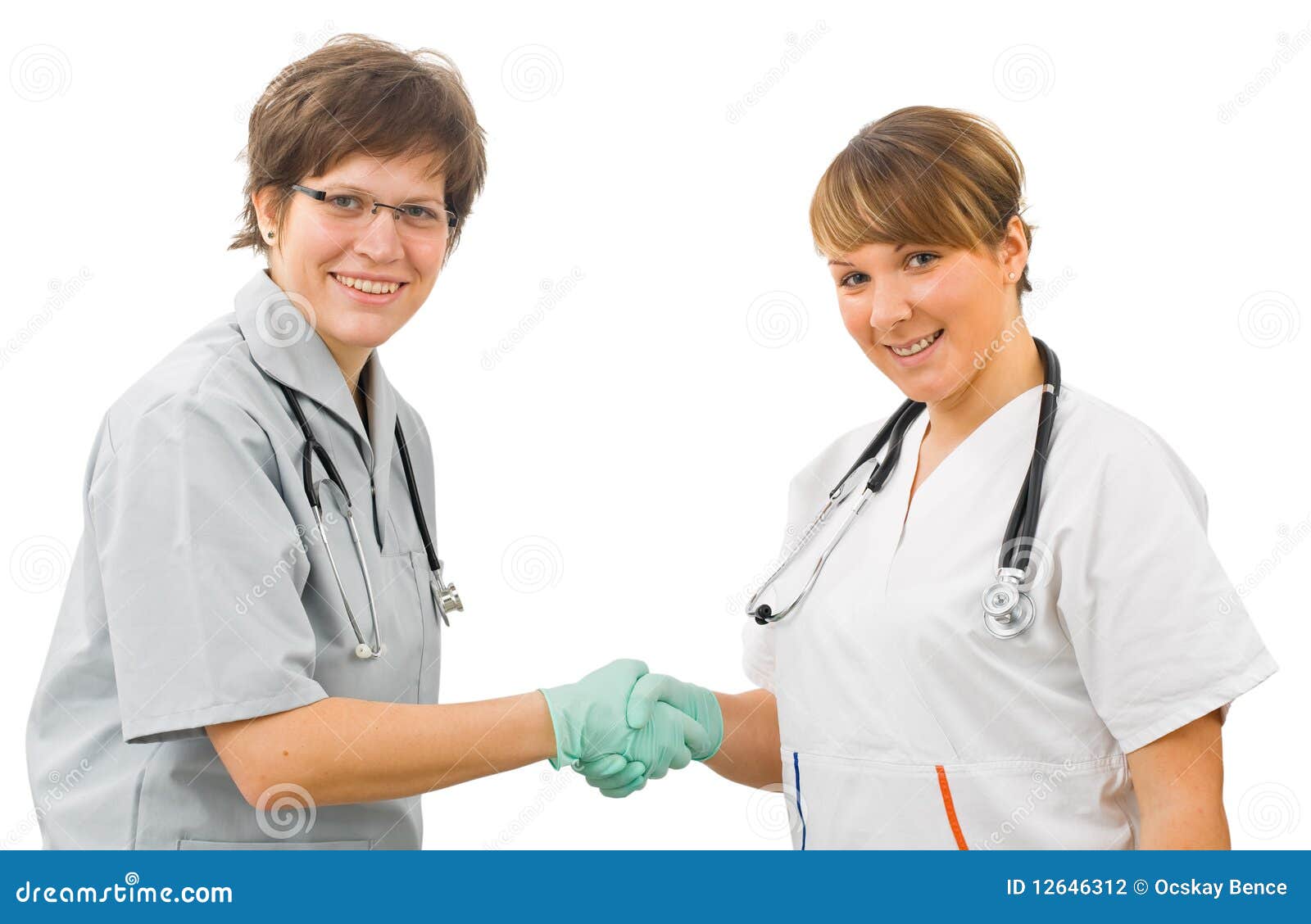 Two doctors handshake stock photo. Image of friendship - 12646312