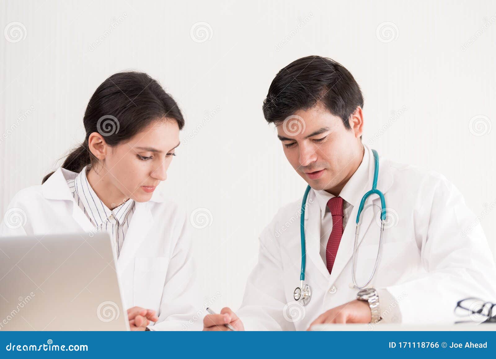 Two Doctors Have Working Together with Happiness in the Hospital Stock ...