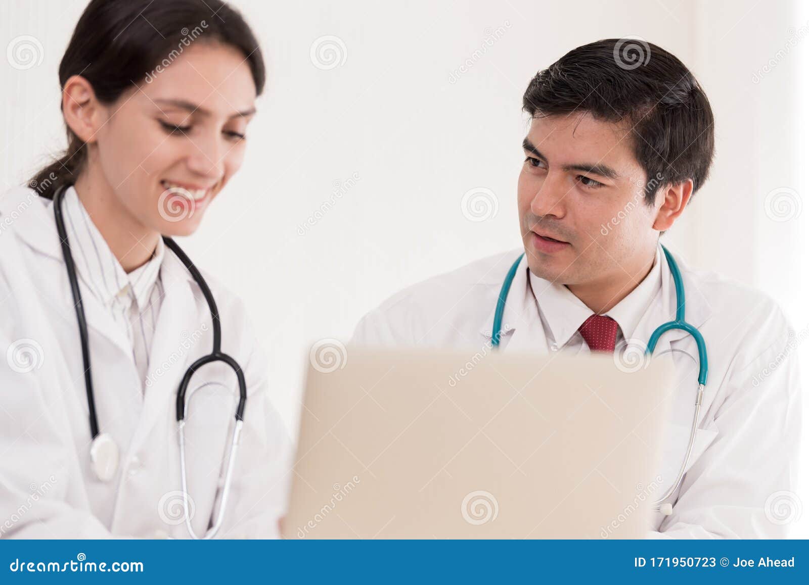 Two Doctors Have Working Together with Happiness in the Hospital Stock ...