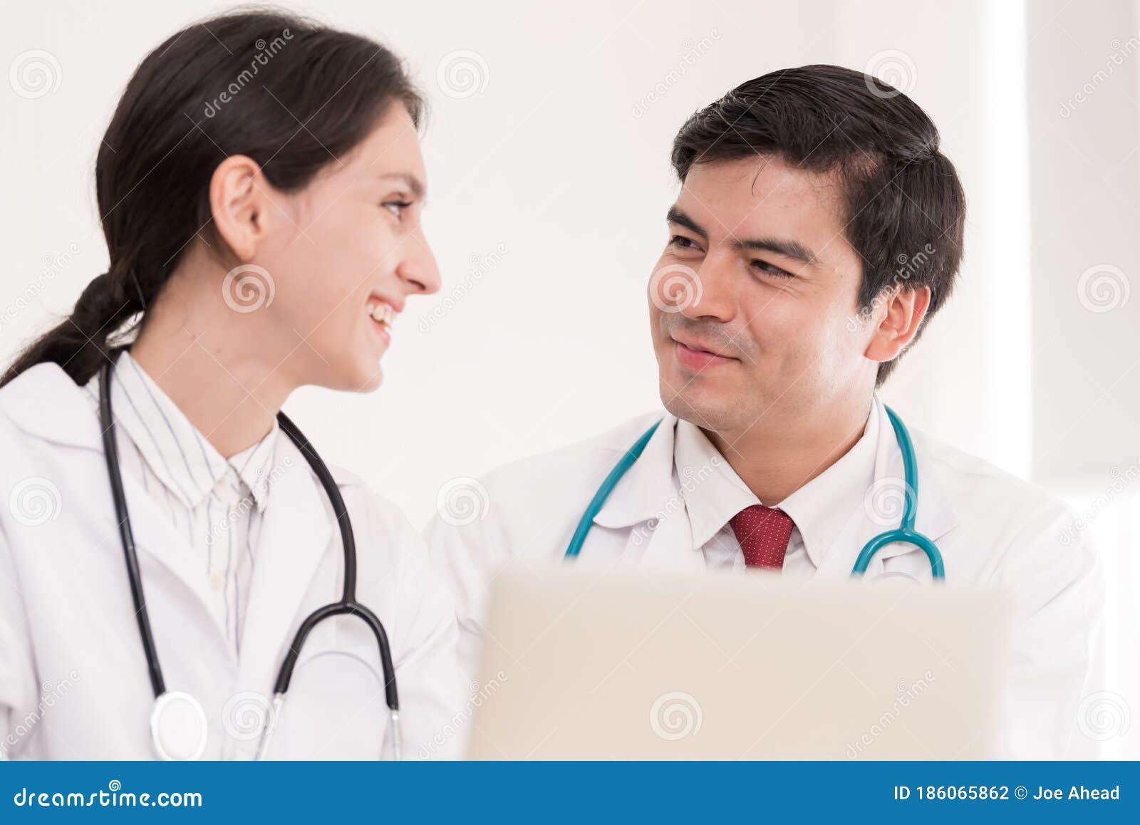 Two Doctors Have Working Together with Happiness in the Hospital Stock ...