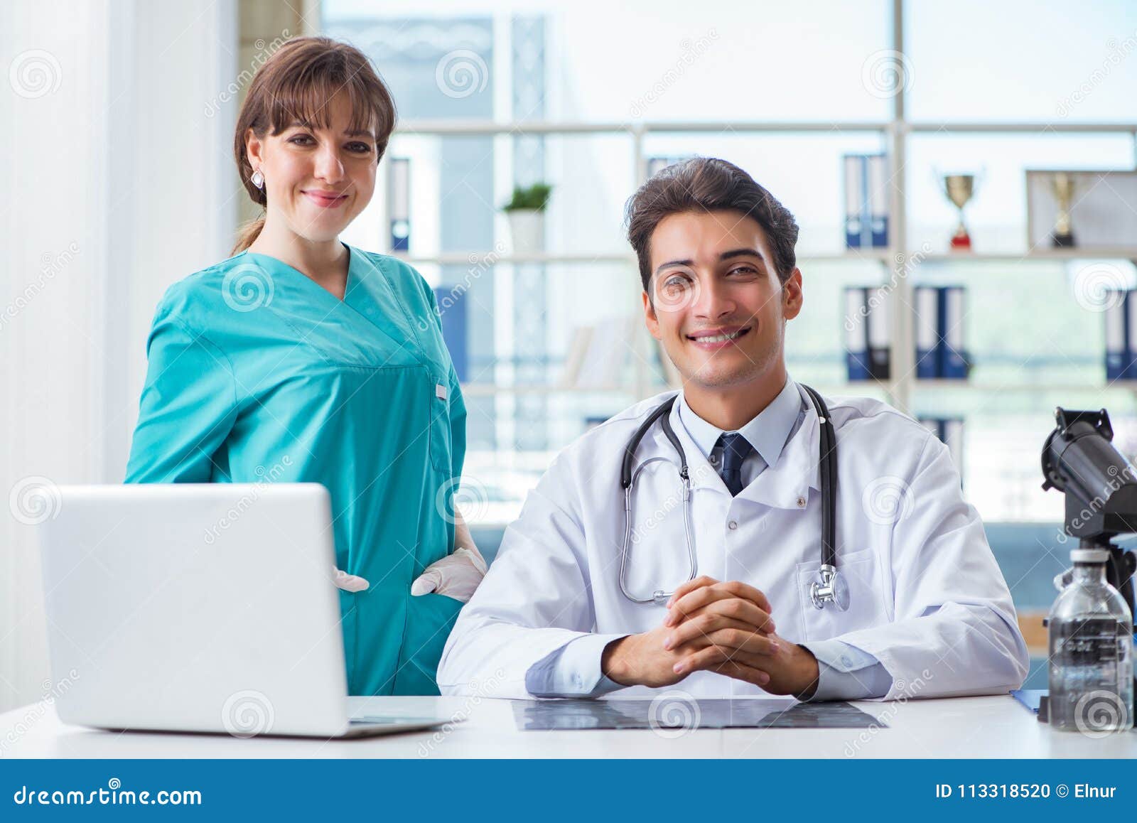 The Two Doctors in the Hospital Stock Photo - Image of diagnostic ...