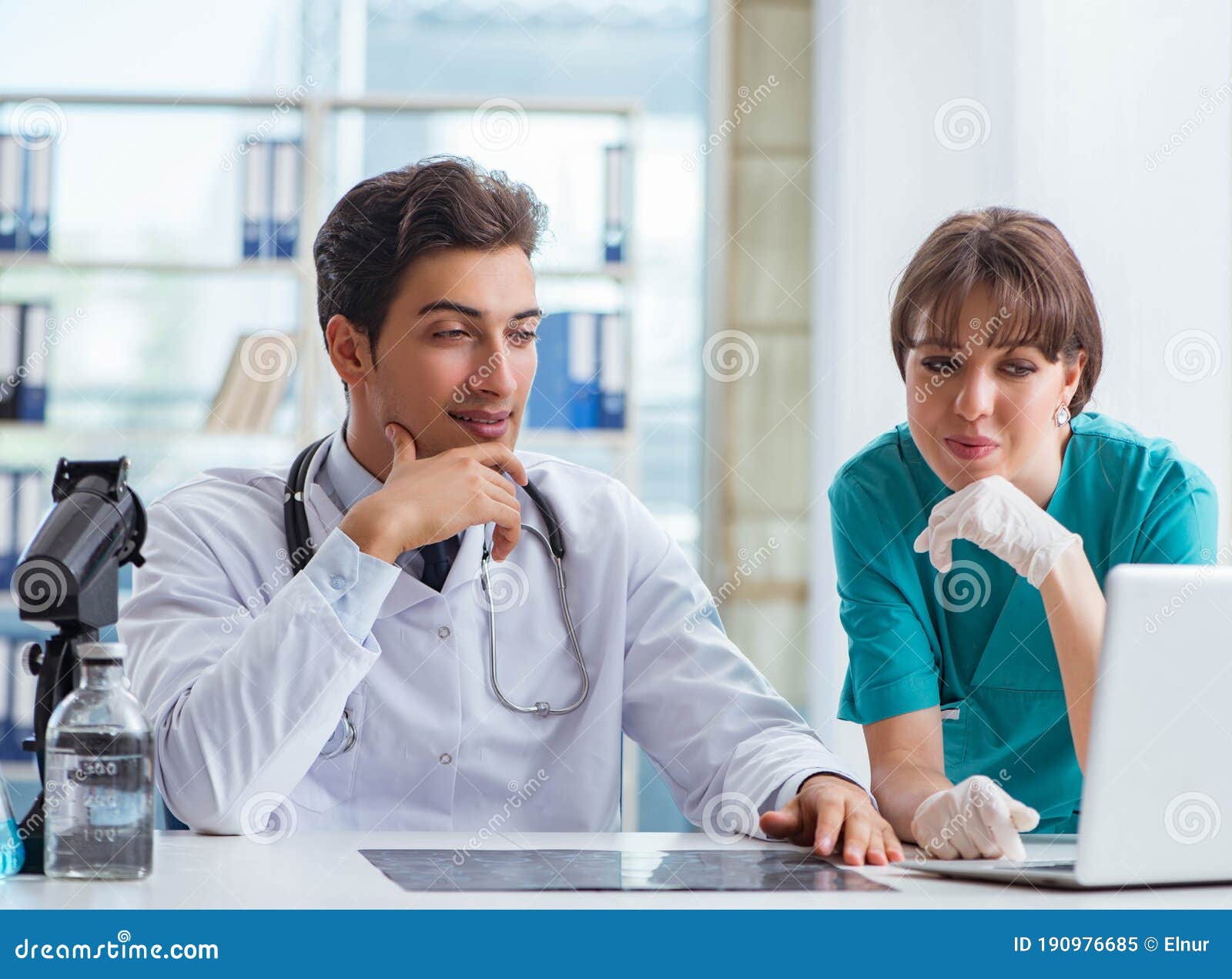 Two Doctors in the Hospital Stock Image - Image of hospital, doctor ...