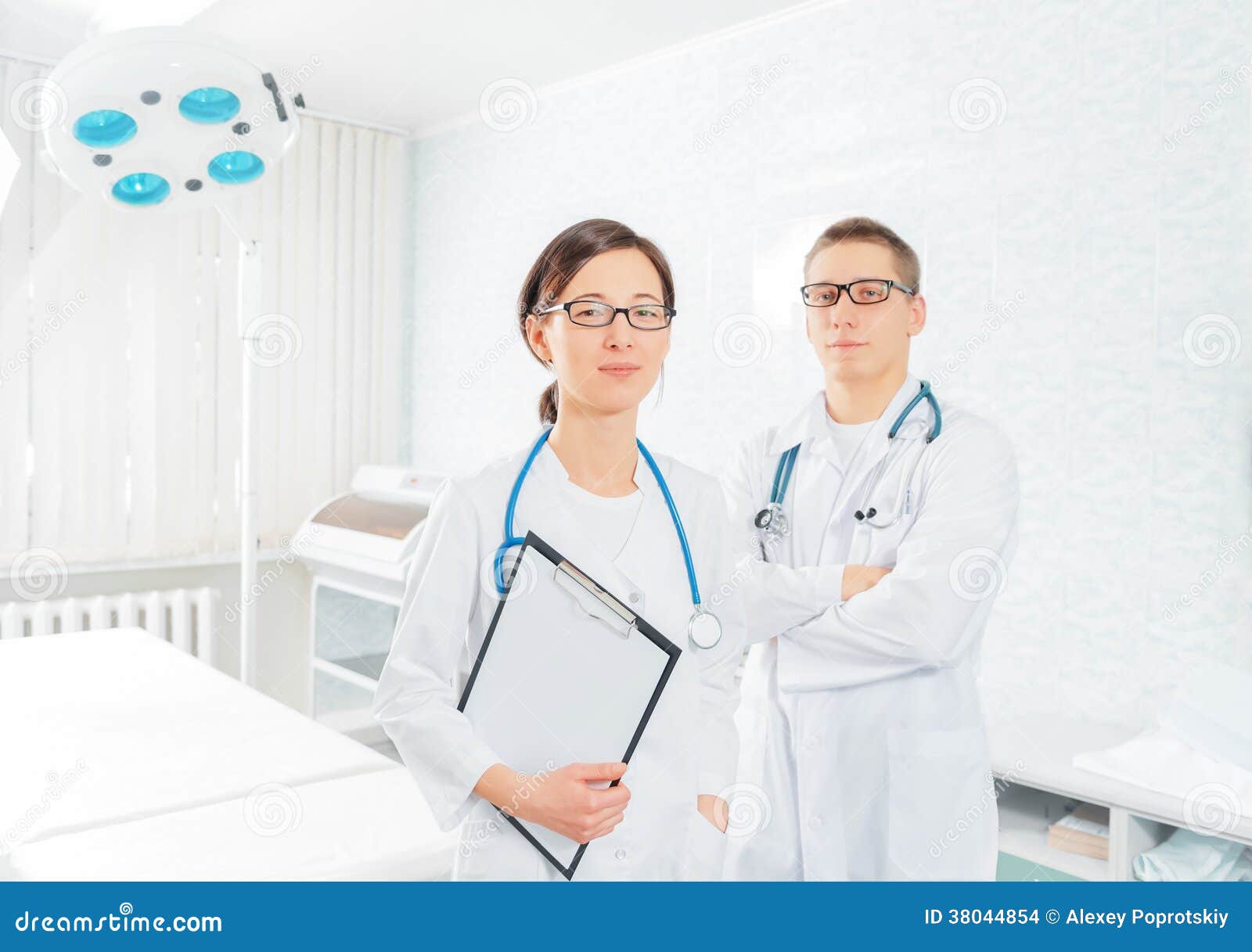 Two doctors in a hospital stock photo. Image of diagnostics - 38044854