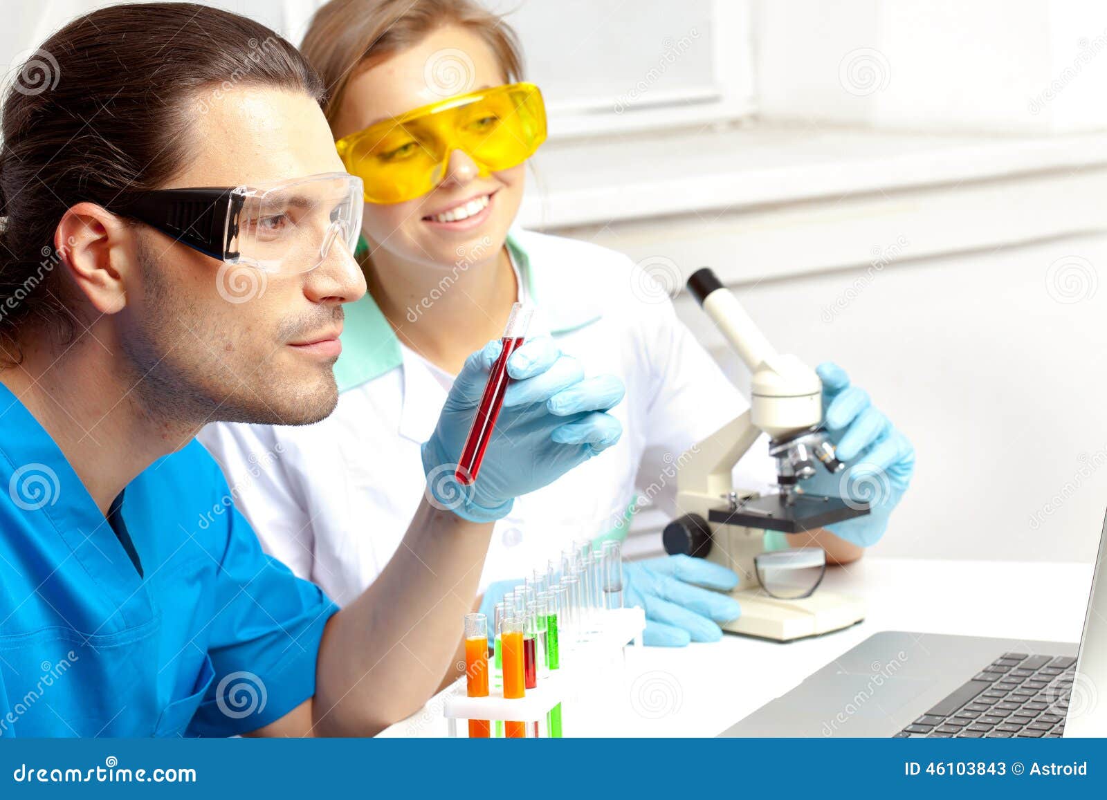 Two doctors in the lab stock image. Image of equipment - 46103843