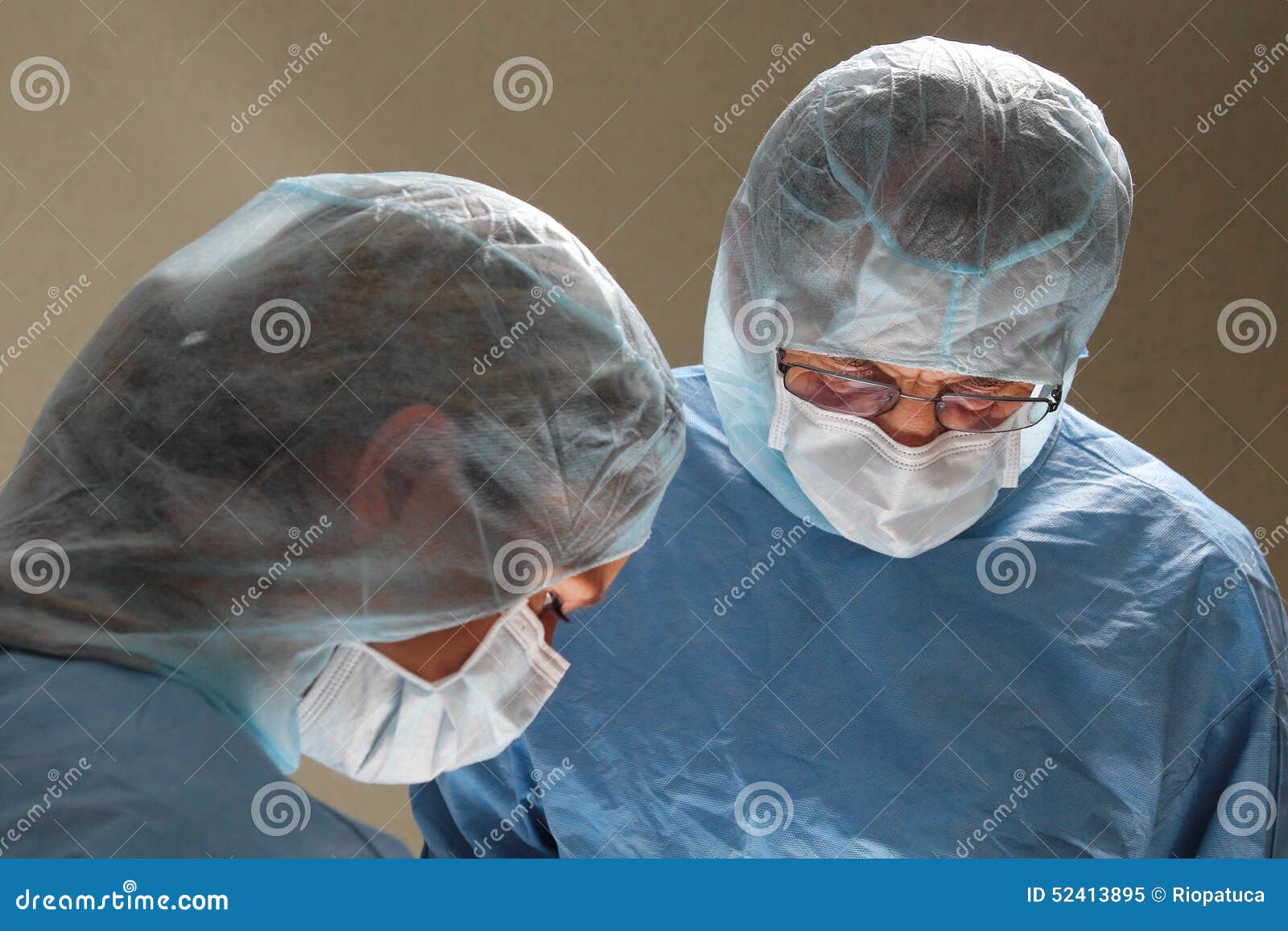 Two Doctors during a Operation in a Hospital OP Stock Image - Image of ...