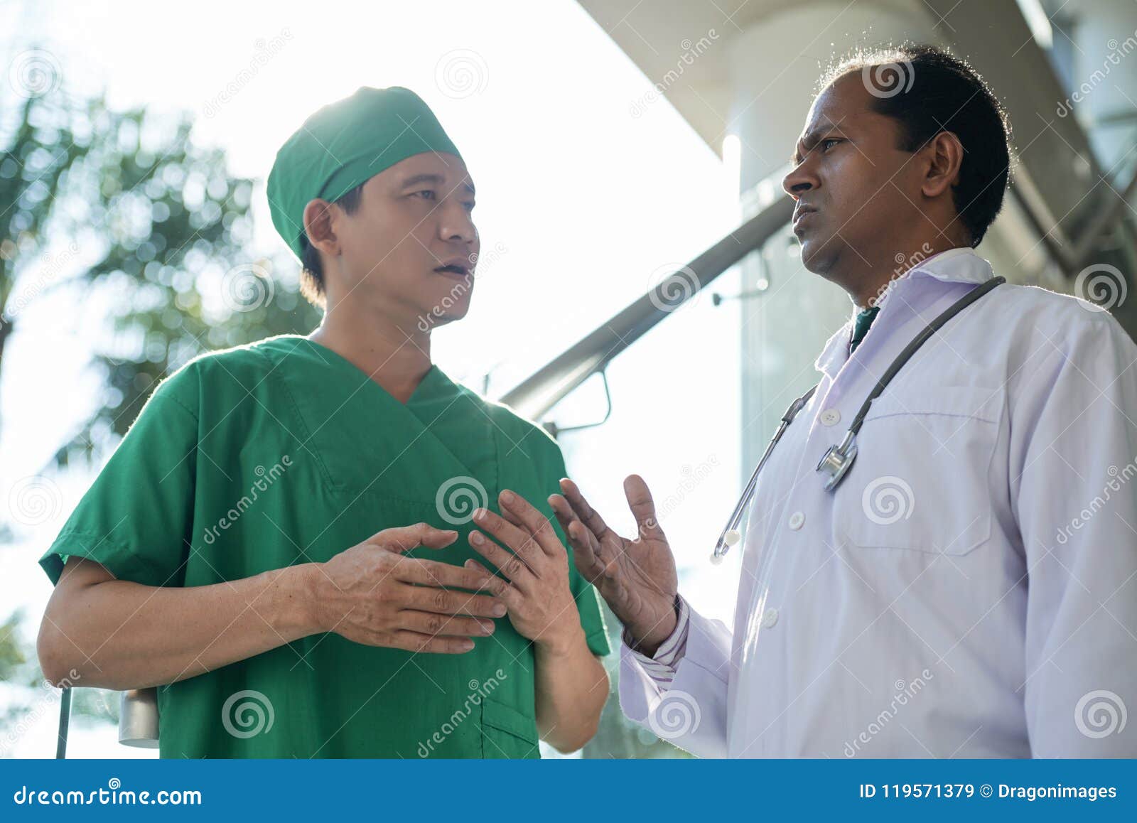 Serious conversation stock image. Image of communication - 119571379