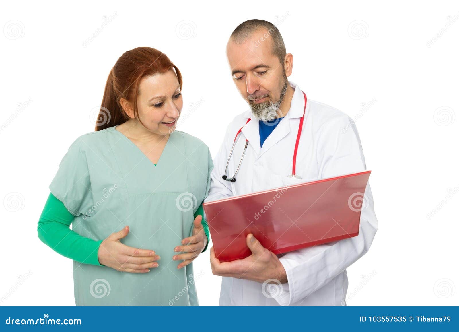 Two doctors talking stock image. Image of doctor, smock - 103557535
