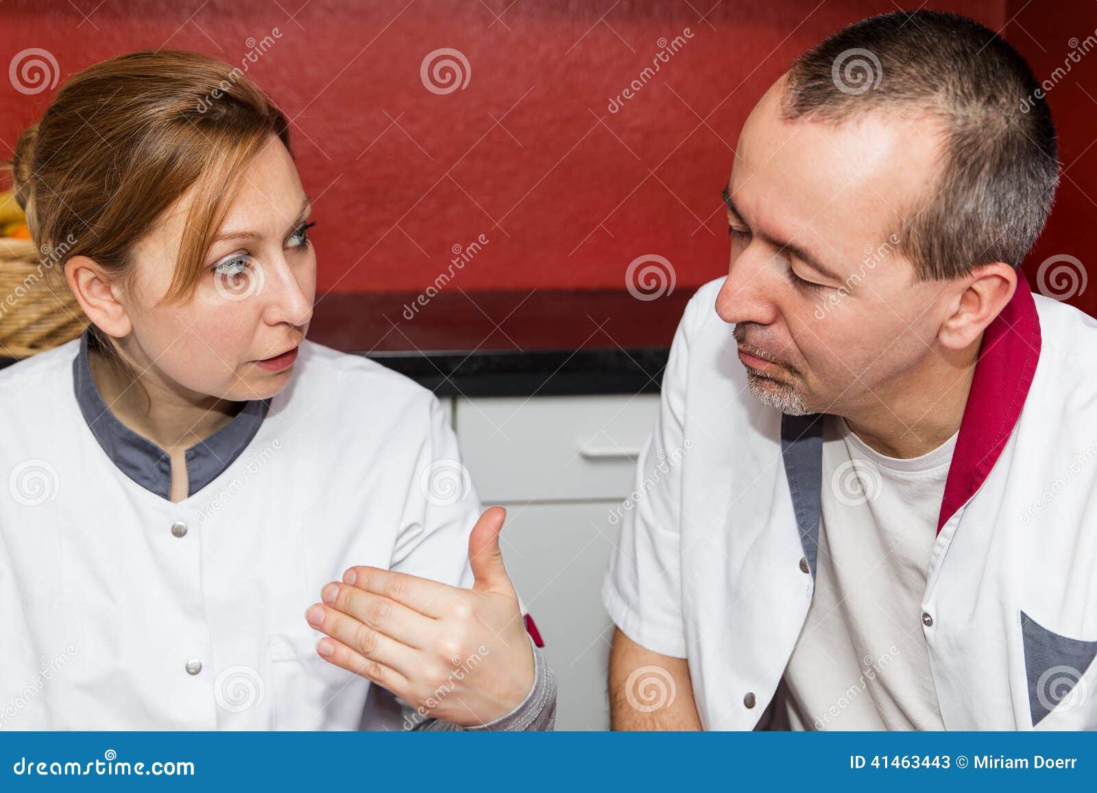 Two Doctors are Talking Together Stock Image - Image of caregiver ...