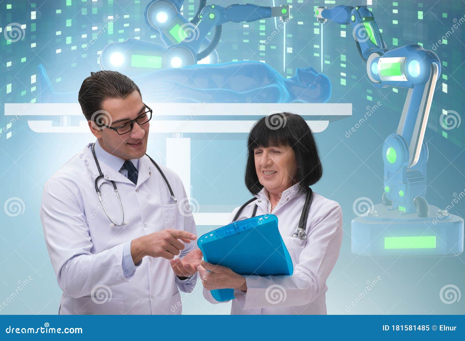 Two Doctors in Telemedicine Concept Stock Image - Image of doctor ...