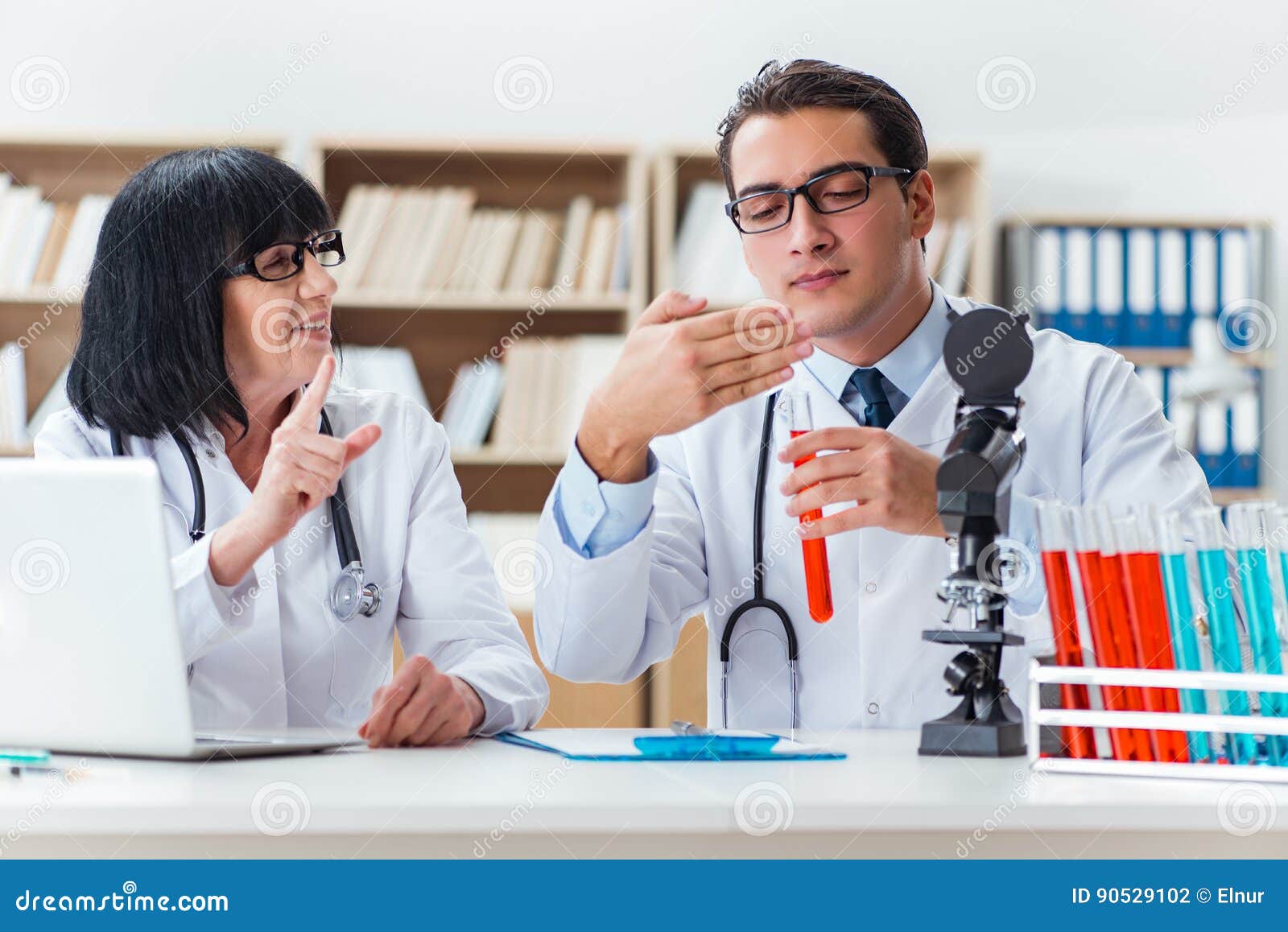 The Two Doctors Working in the Lab Stock Photo - Image of medical ...