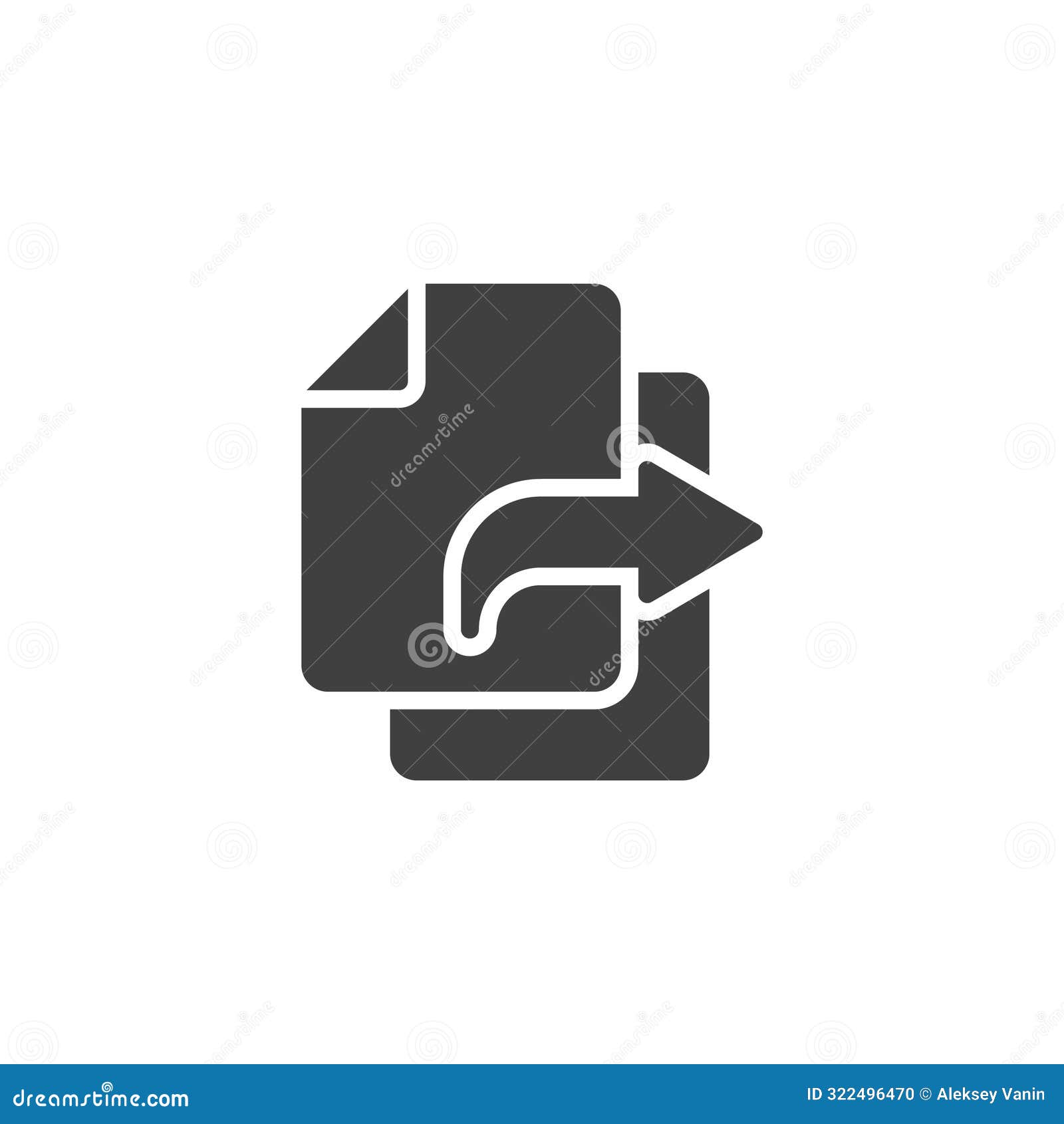Two Documents and Arrow Vector Icon Stock Illustration - Illustration ...