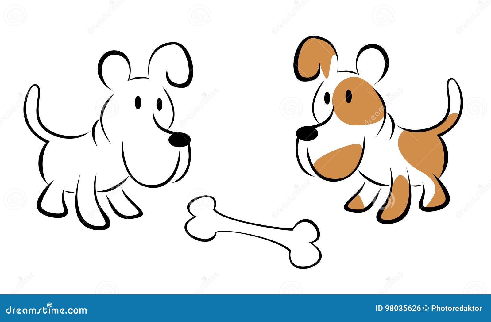 Two dog vector stock vector. Illustration of stained - 98035626