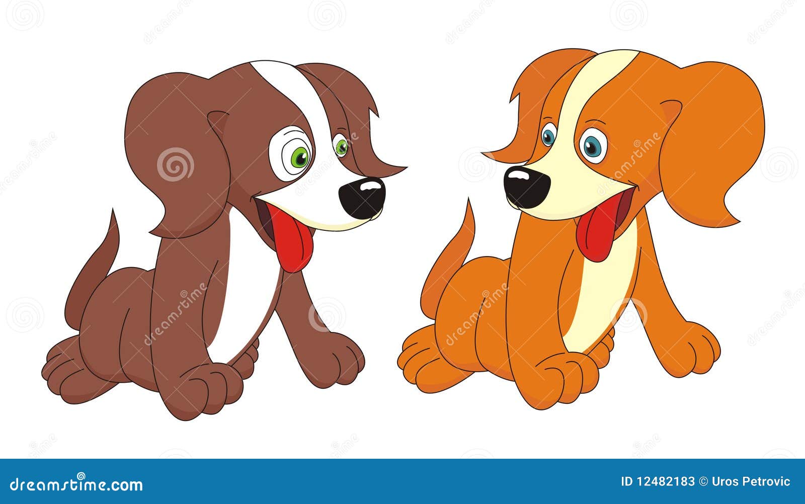Two Dogs Cartoon Vector Illustration Stock Photos - Image: 12482183 Two Dogs Cartoon Vector Illustration Stock Photos - Image: 12482183