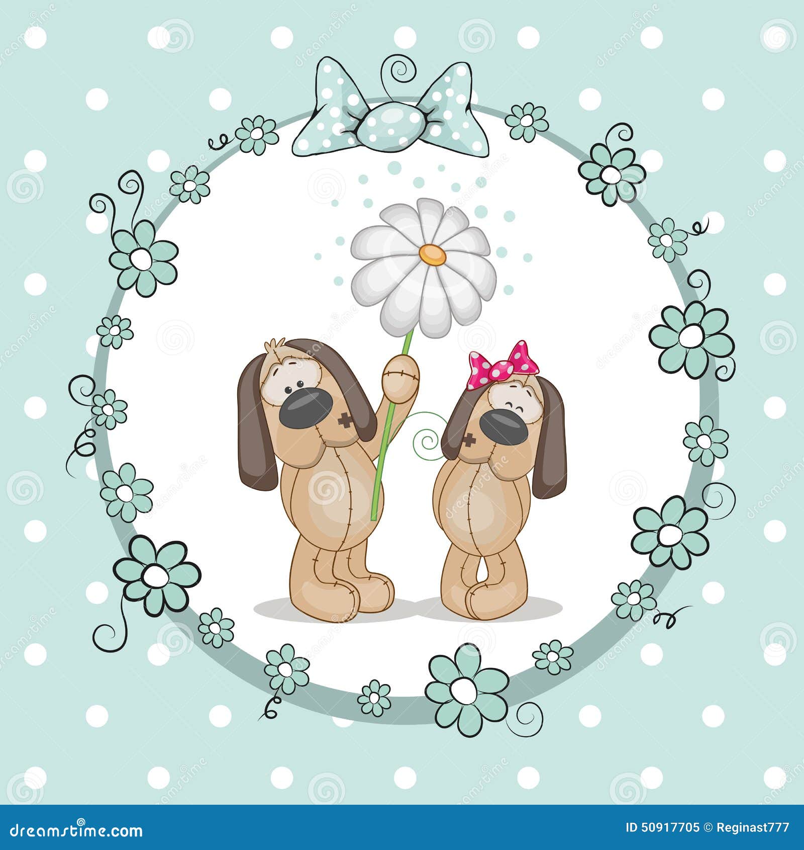 Two Dogs stock vector. Illustration of heart, greeting - 50917705