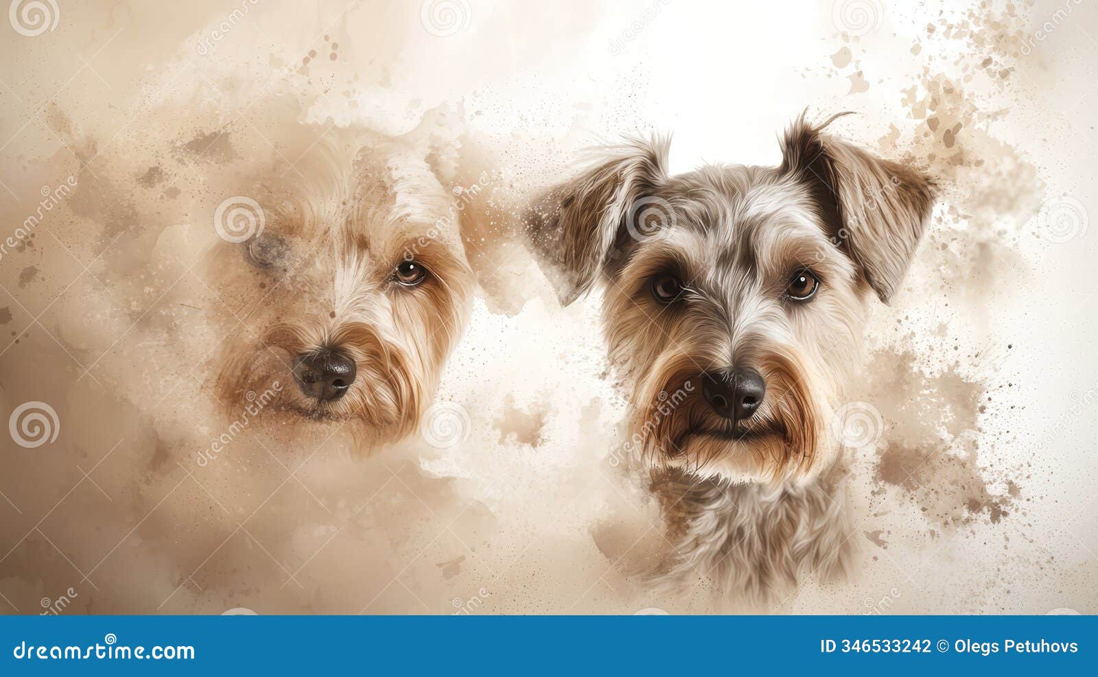 Two Dogs Pose Stock Photography | CartoonDealer.com #1528484