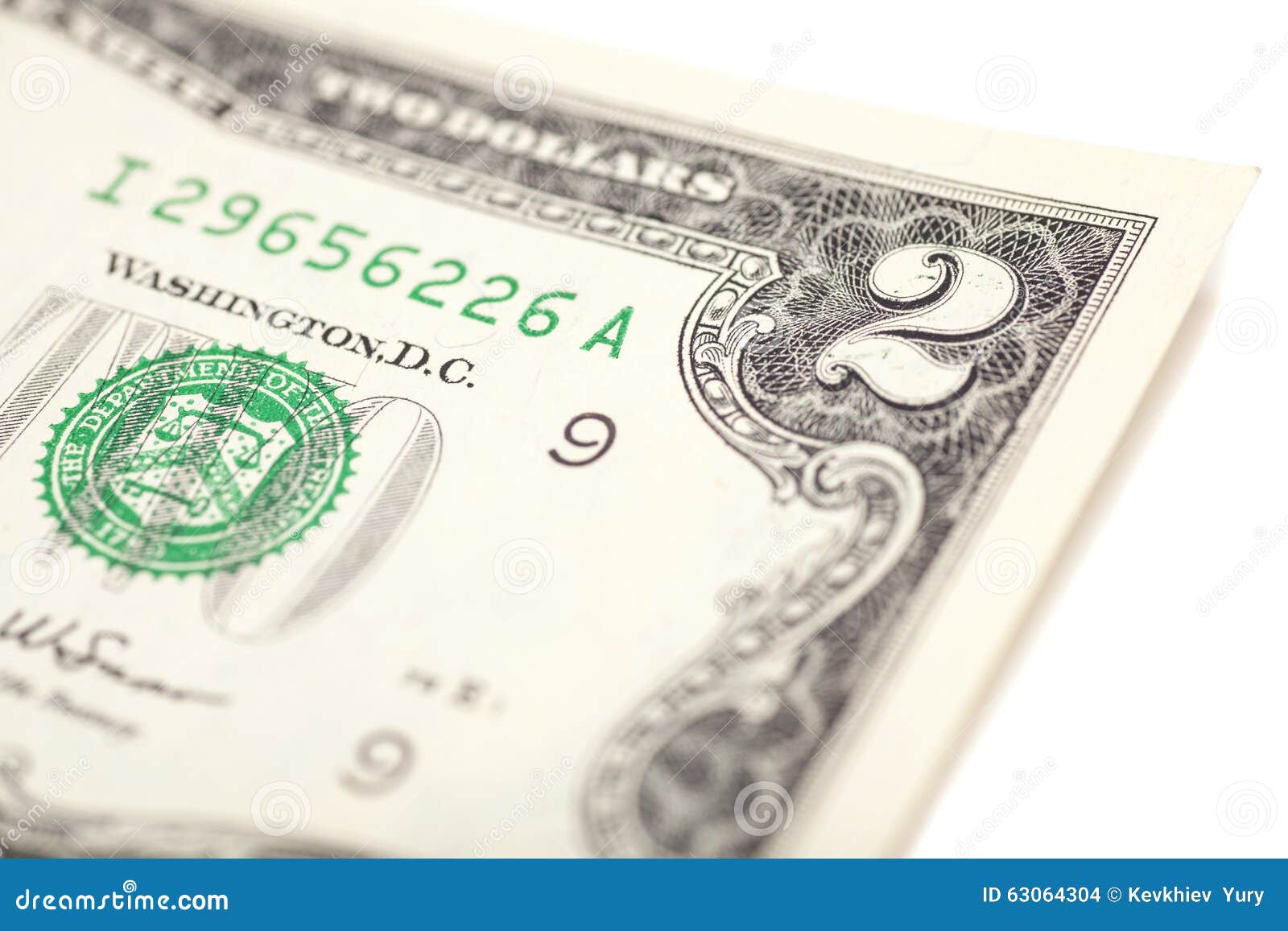 Two dollars bill stock photo. Image of finance, sale - 63064304