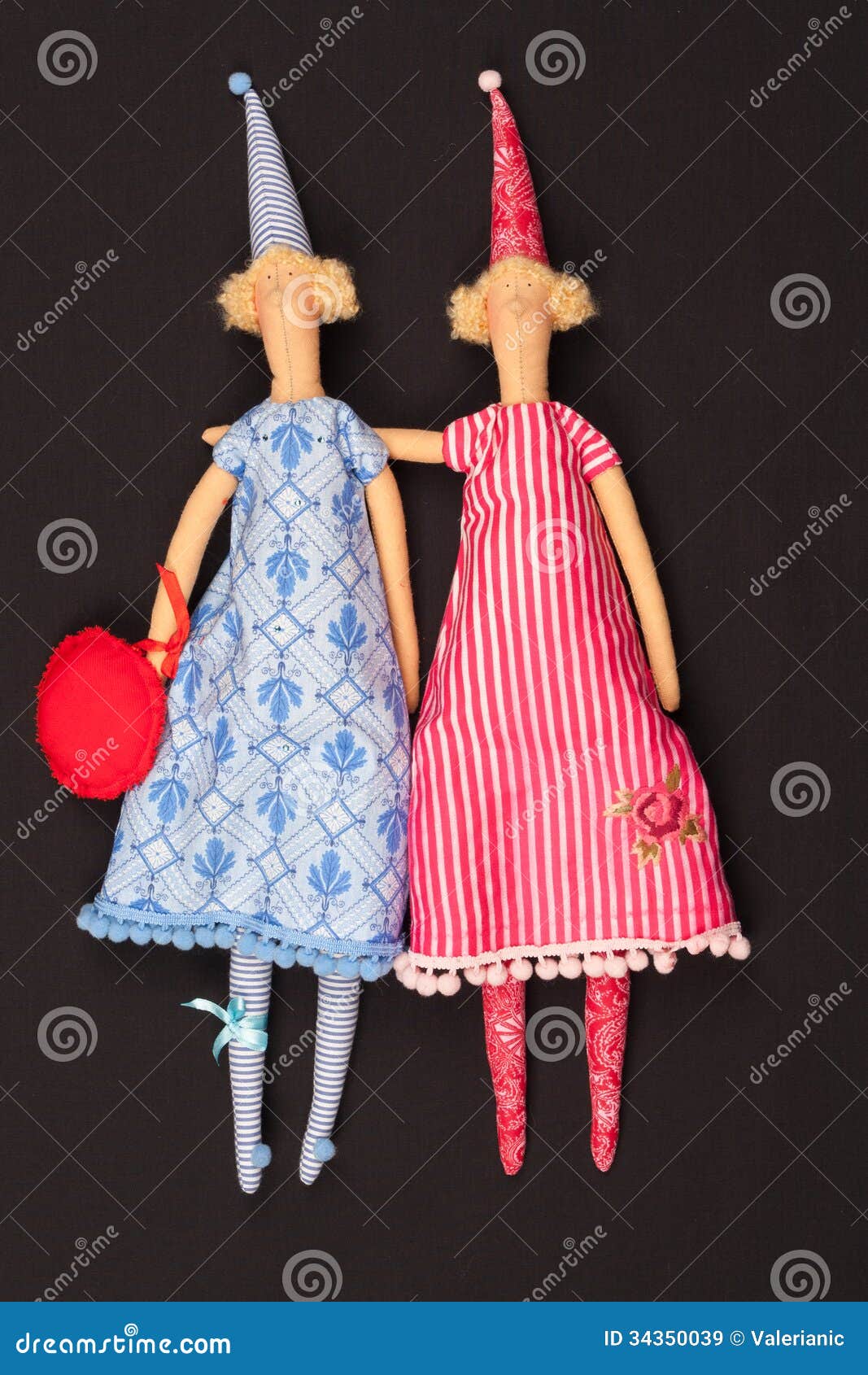 Two dolls stock image. Image of handicraft, play, moppet - 34350039