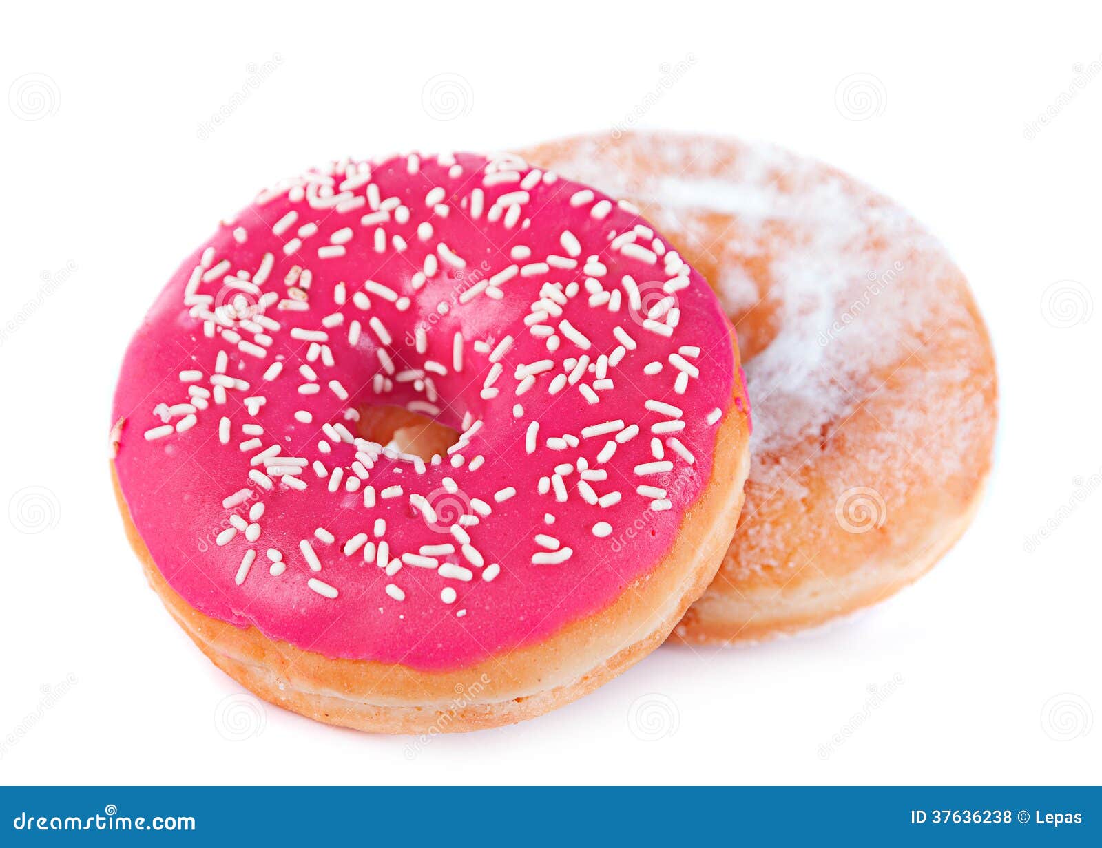 Two donut stock photo. Image of chocolate, glazed, donut - 37636238