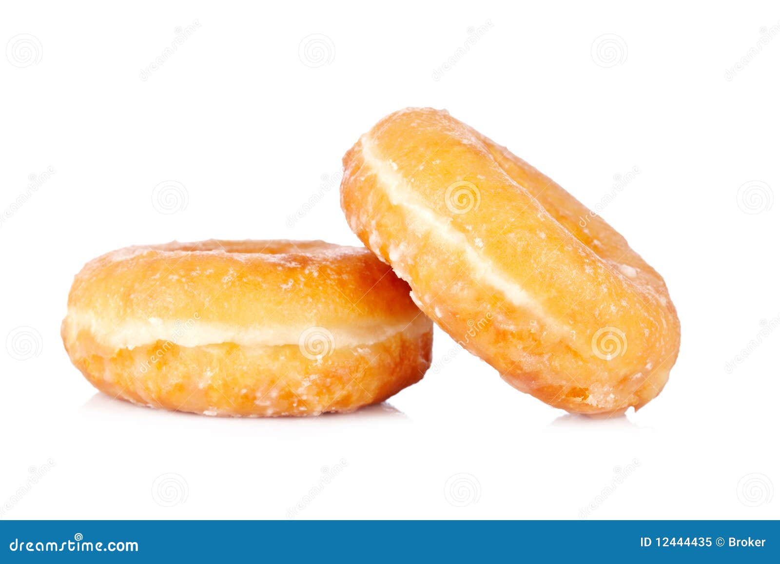 Two donuts stock image. Image of baked, snack, custard - 12444435