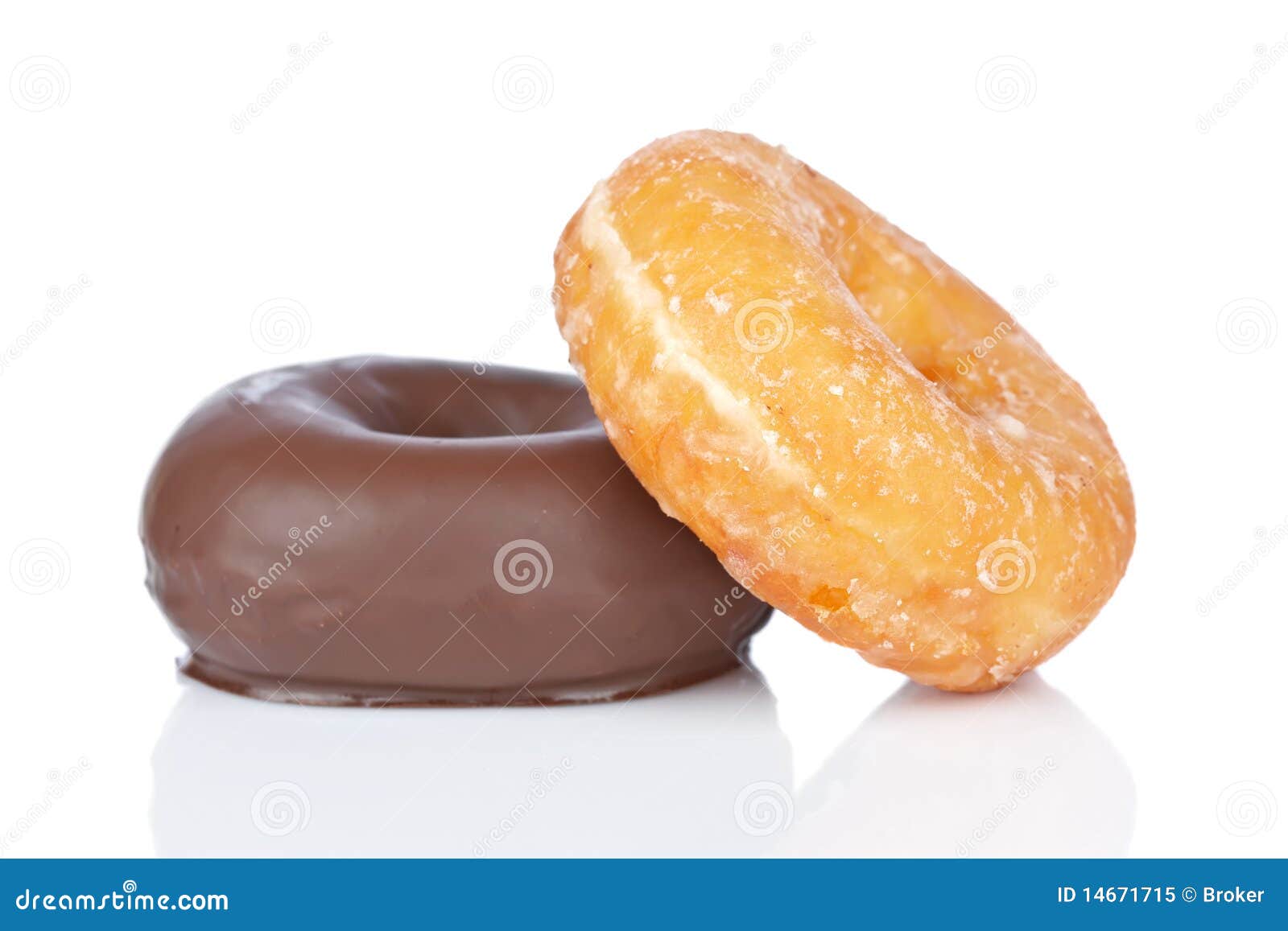 Two donuts stock image. Image of dessert, diet, doughnut - 14671715