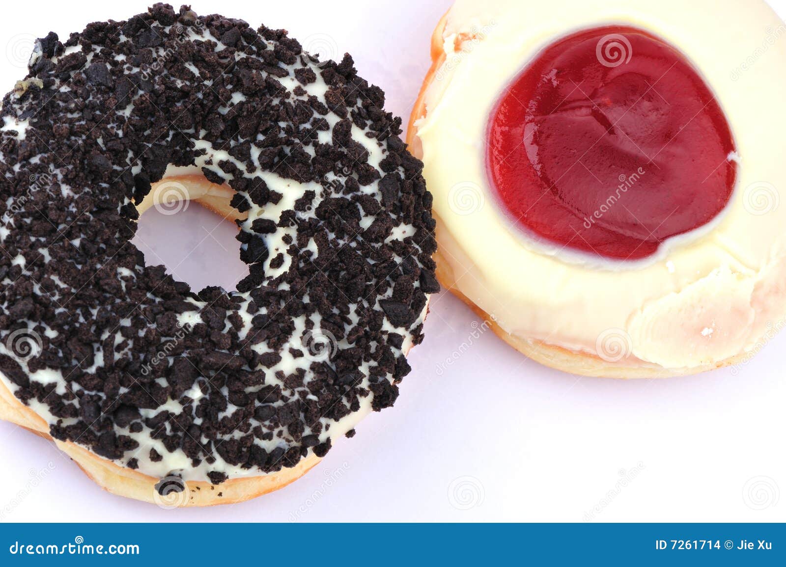 Two donuts stock photo. Image of pastry, food, eating - 7261714