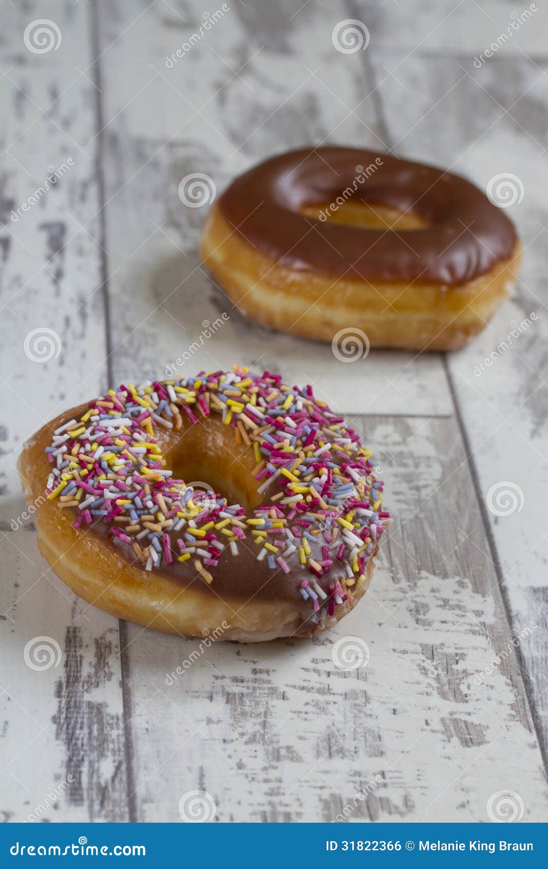 Two donuts stock photo. Image of sweet, sugar, calories - 31822366