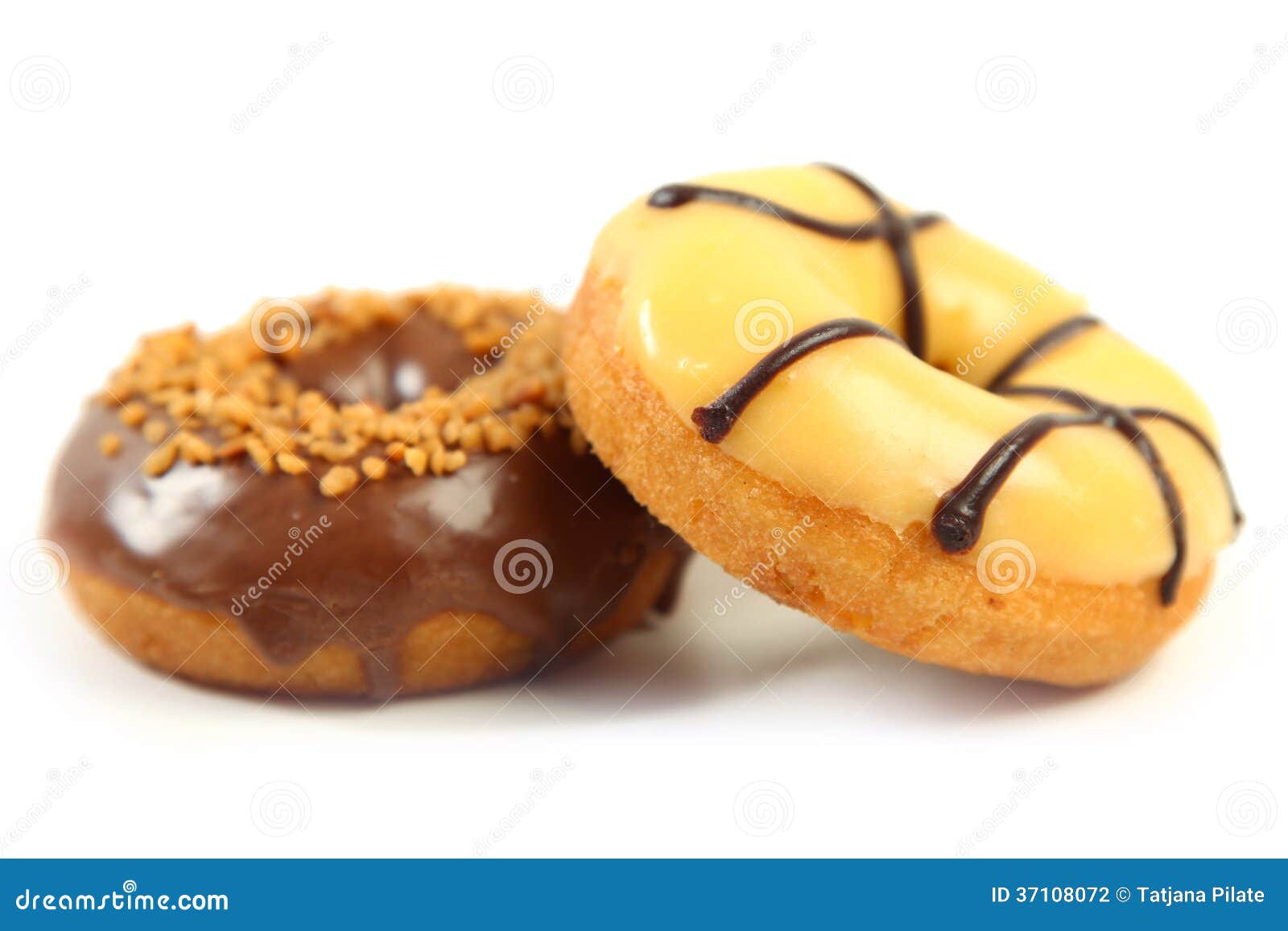 Two donuts stock photo. Image of food, pastry, baking - 37108072