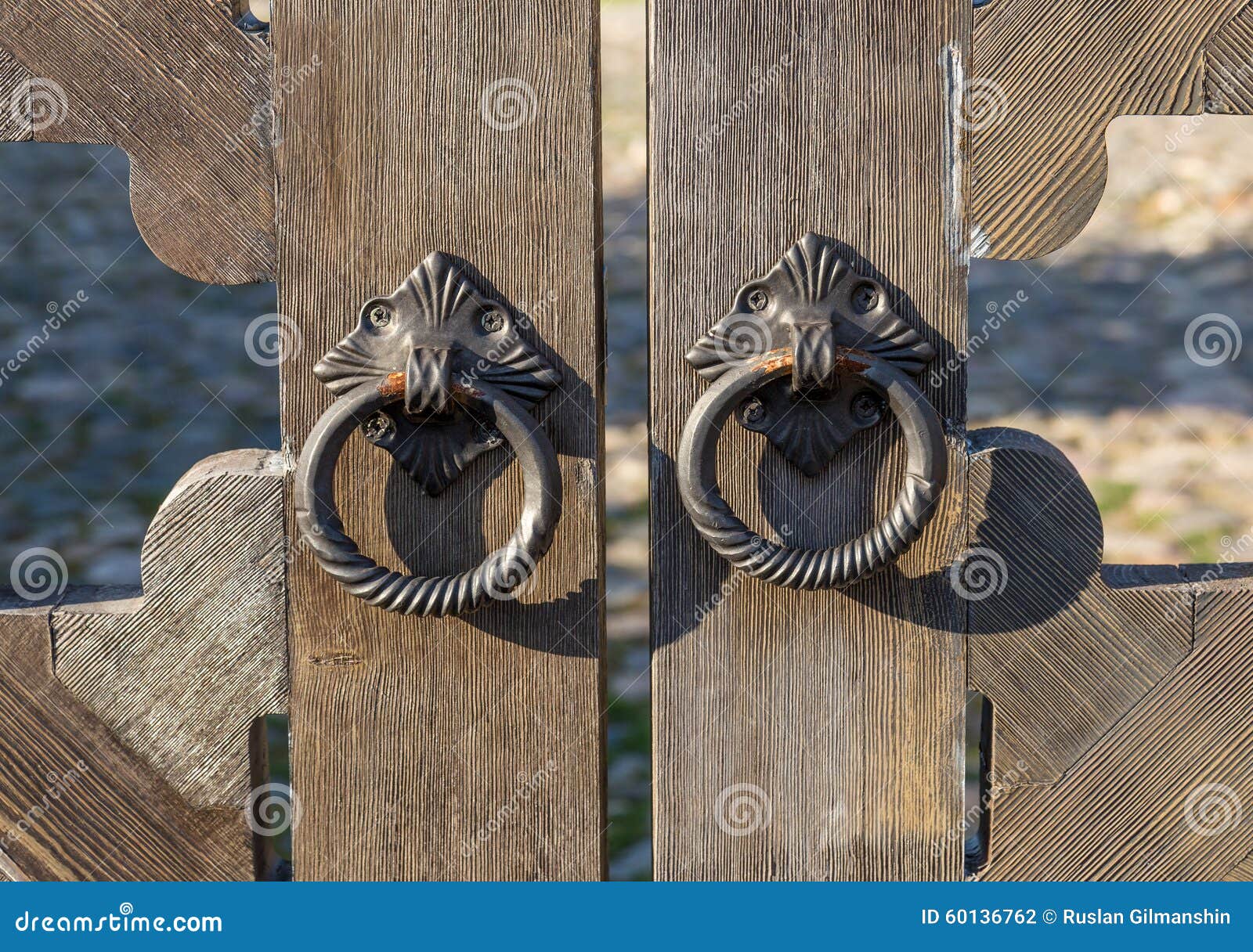 Two Door Knobs of Simple Rings Stock Photo - Image of history, handle ...