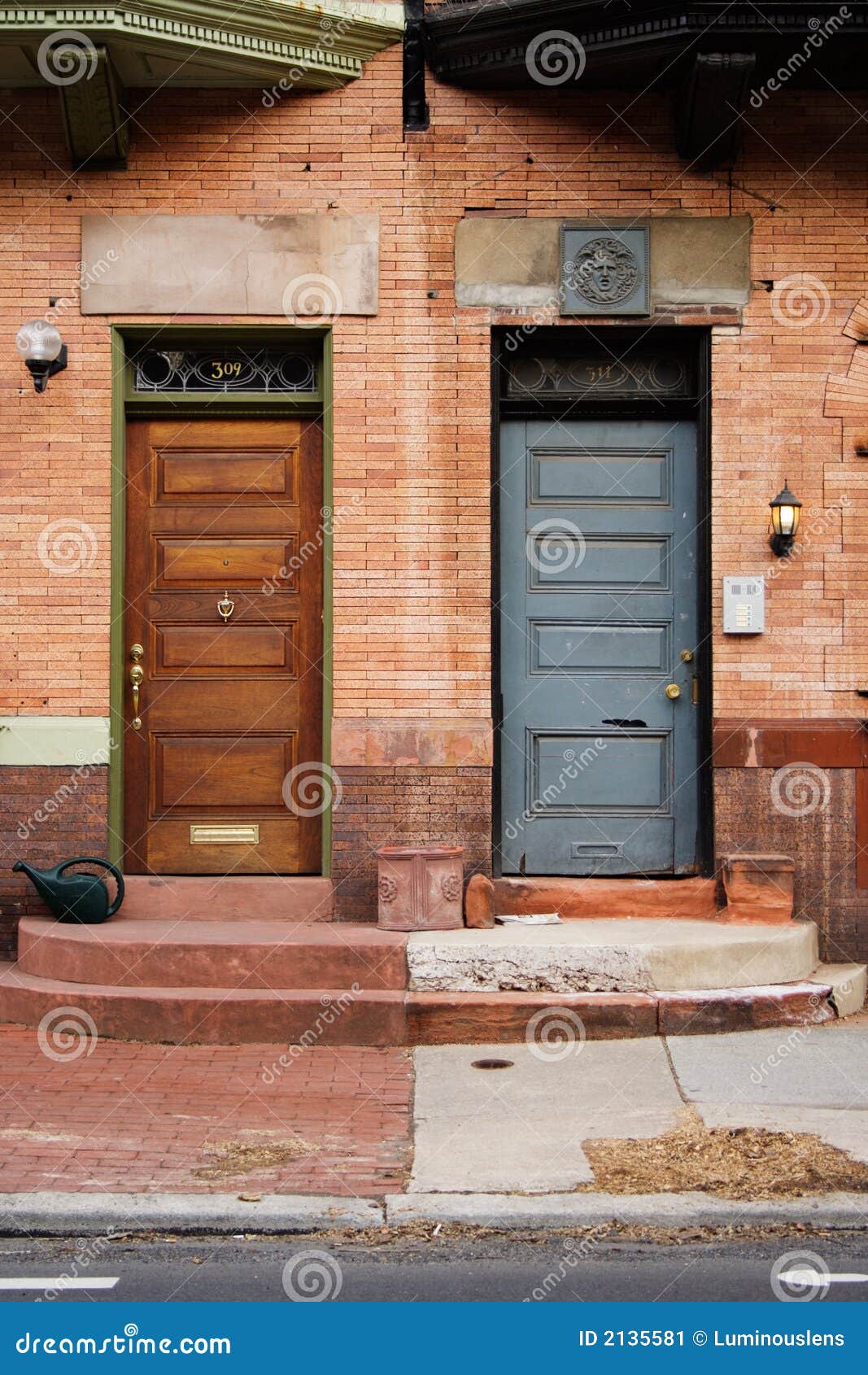 Two Doors stock image. Image of house, building, architectural - 2135581