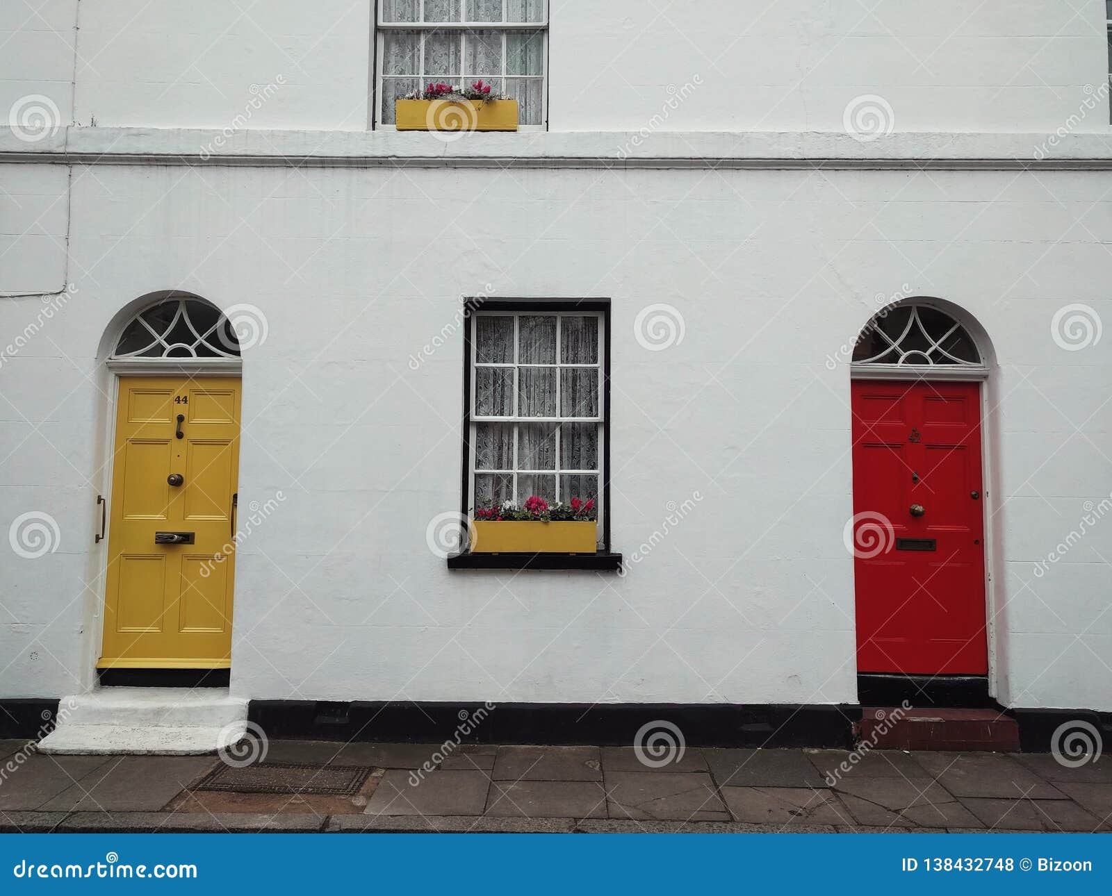 Two Doors on a Building Facade Stock Photo - Image of entrance, antique ...
