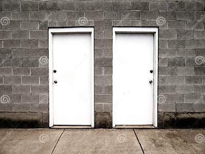 Two Doors Representing Choices Stock Image - Image of frame, entrance ...