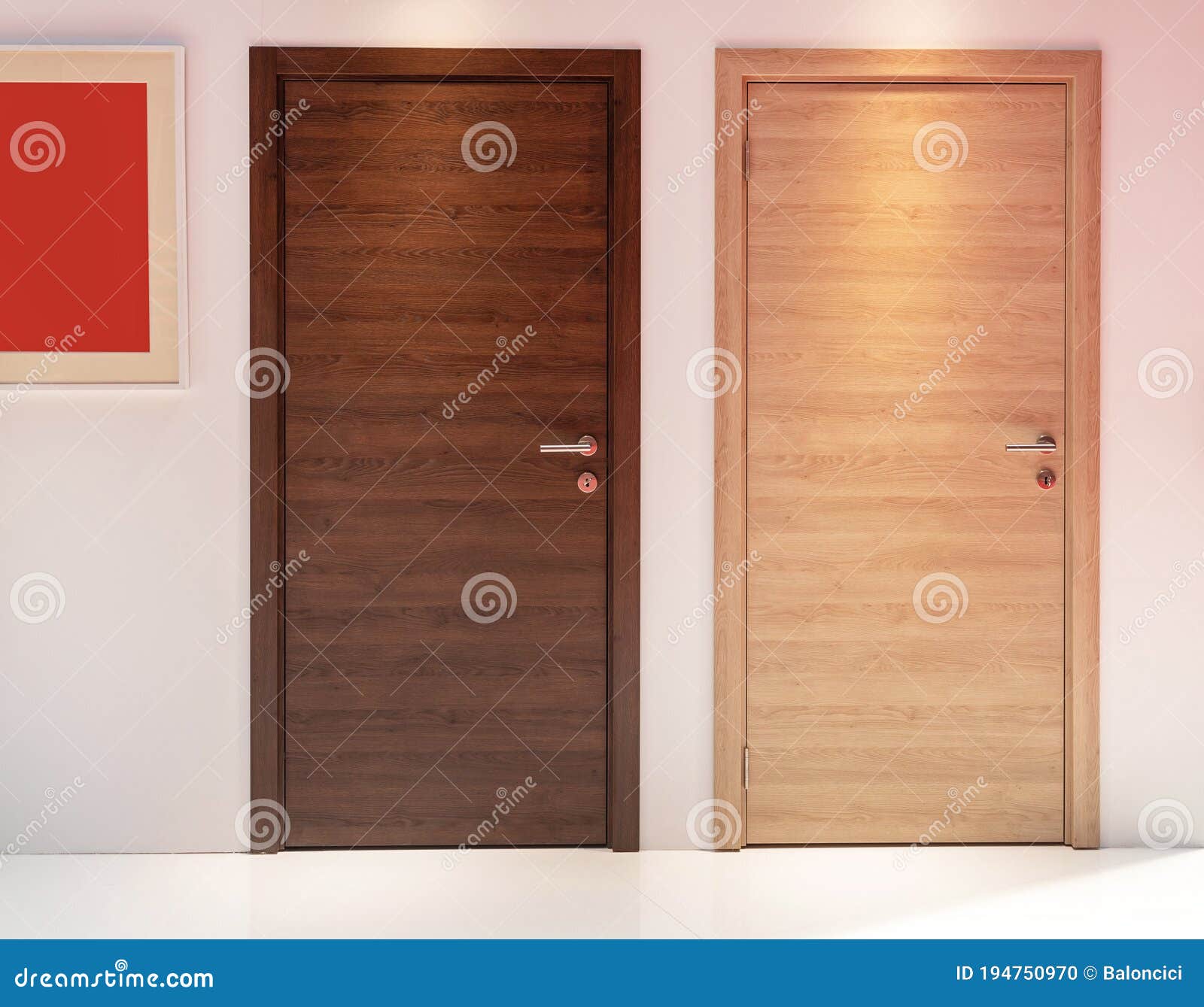 Two Doors stock photo. Image of closed, home, structure - 194750970
