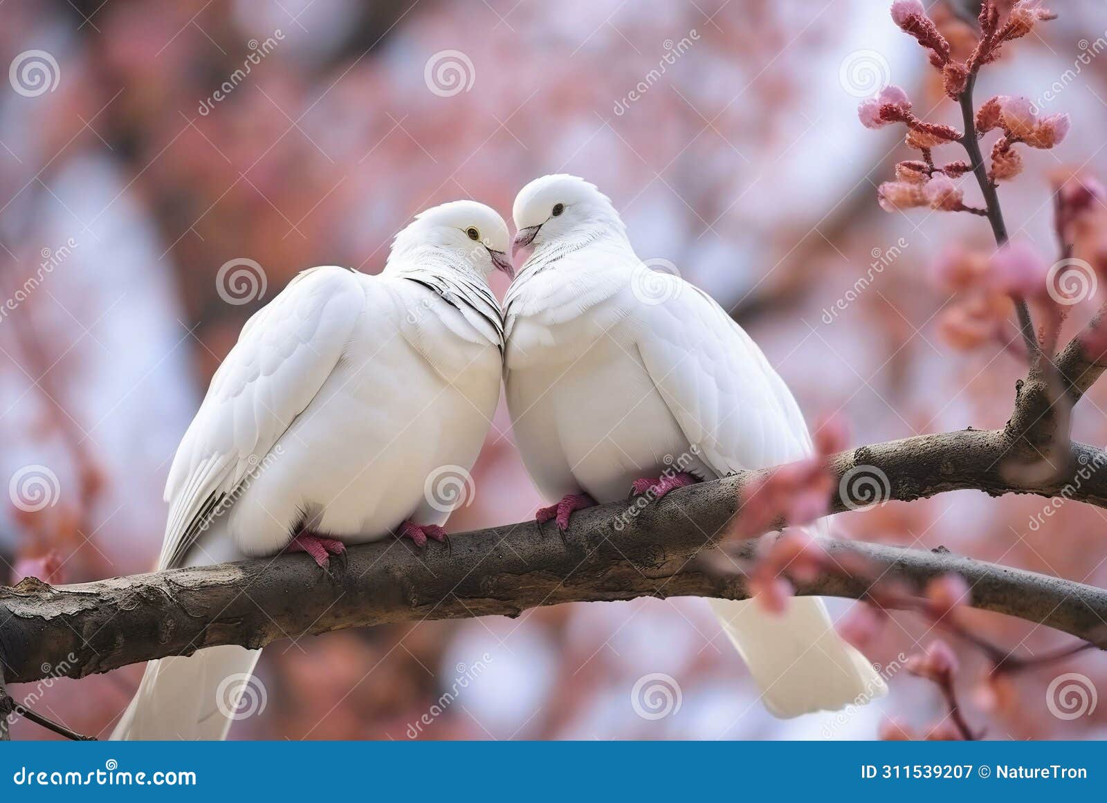 Two Doves in the Tree Pair of Doves Two Doves Stock Illustration ...