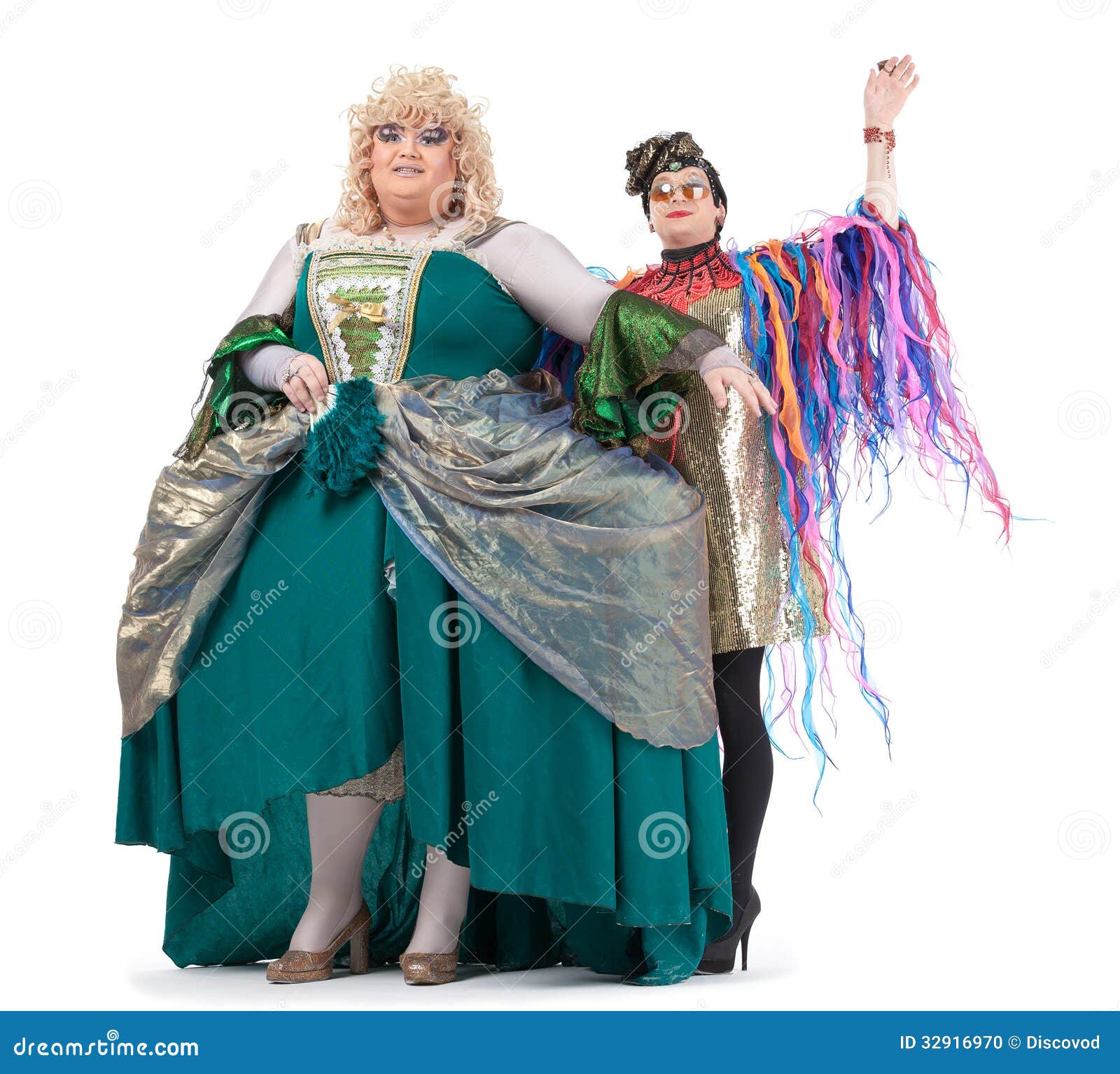 Two Drag Queens Having Fun Performing Together Stock Photo - Image of ...