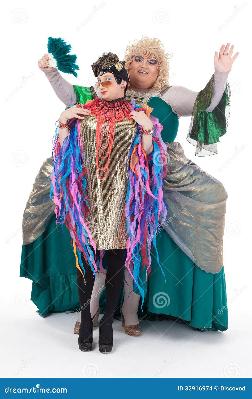 Two Drag Queens Having Fun Performing Together Stock Photo - Image of ...