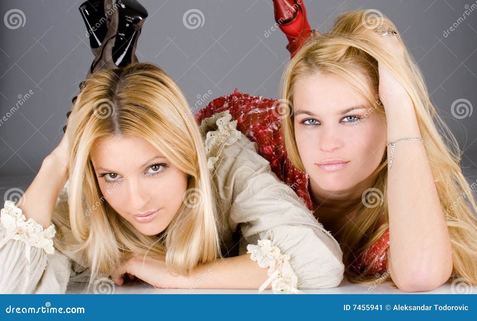 Two dreaming women. stock image. Image of people, dream - 7455941