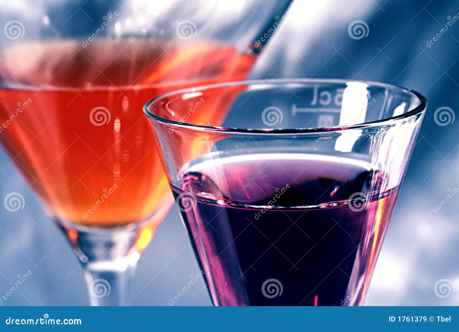 Two drinks stock image. Image of glass, glasses, cocktail - 1761379