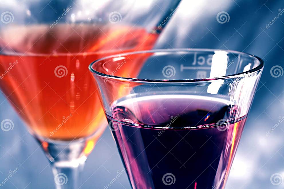 Two drinks stock image. Image of glass, glasses, cocktail - 1761379