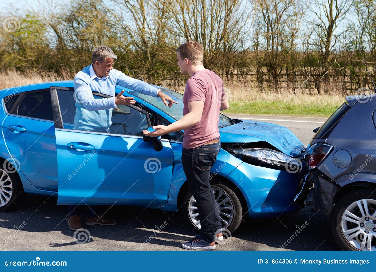 Two Drivers Arguing after Traffic Accident Stock Photo - Image of ...