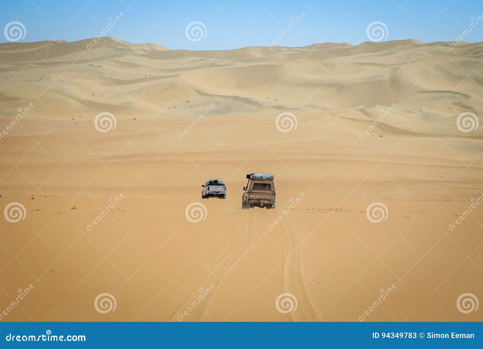 Two 4x4 Driving in the Namibian Desert. Editorial Stock Photo - Image ...