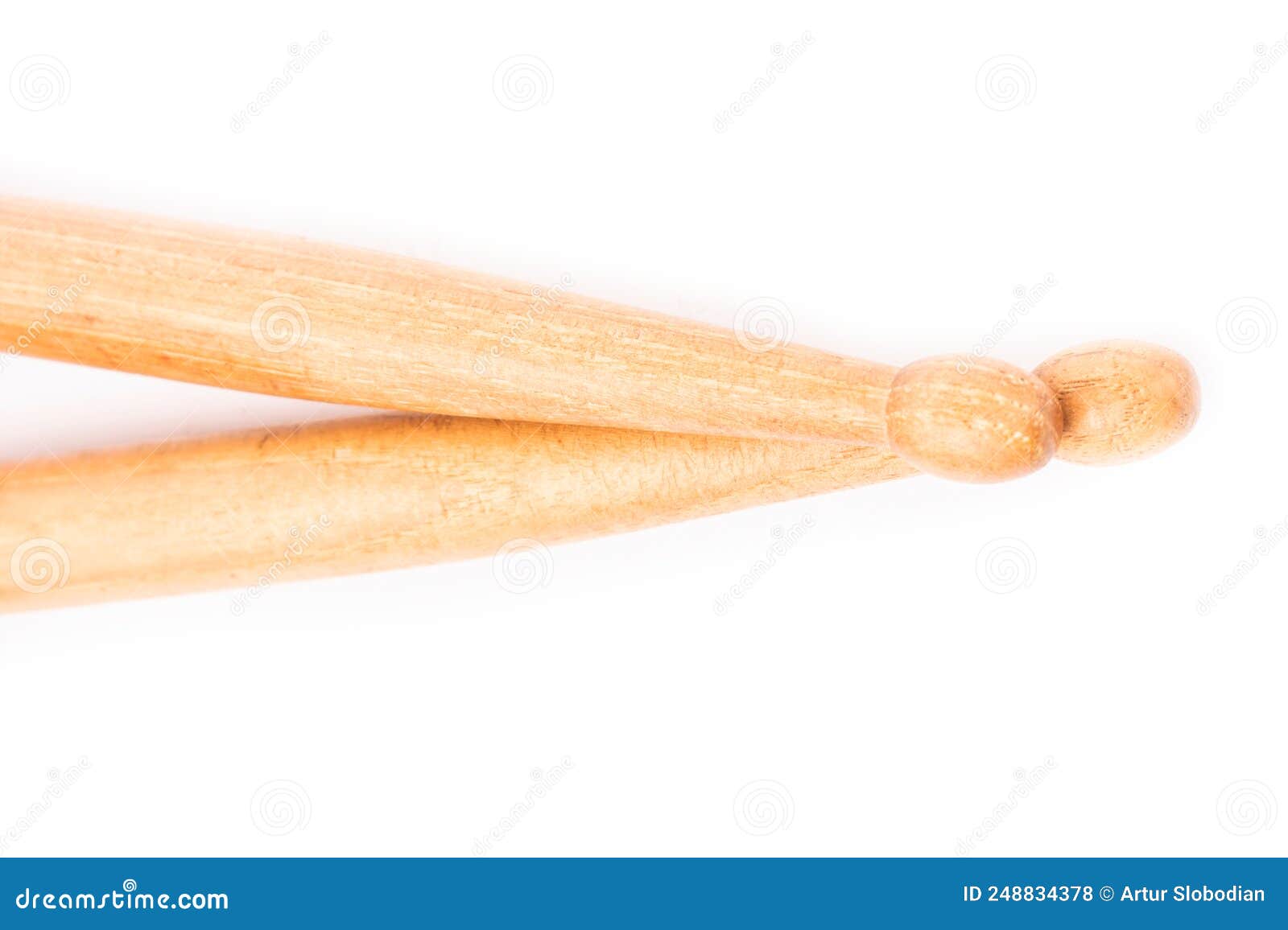 Two Drum Sticks on White Background Isolate Stock Photo - Image of ...