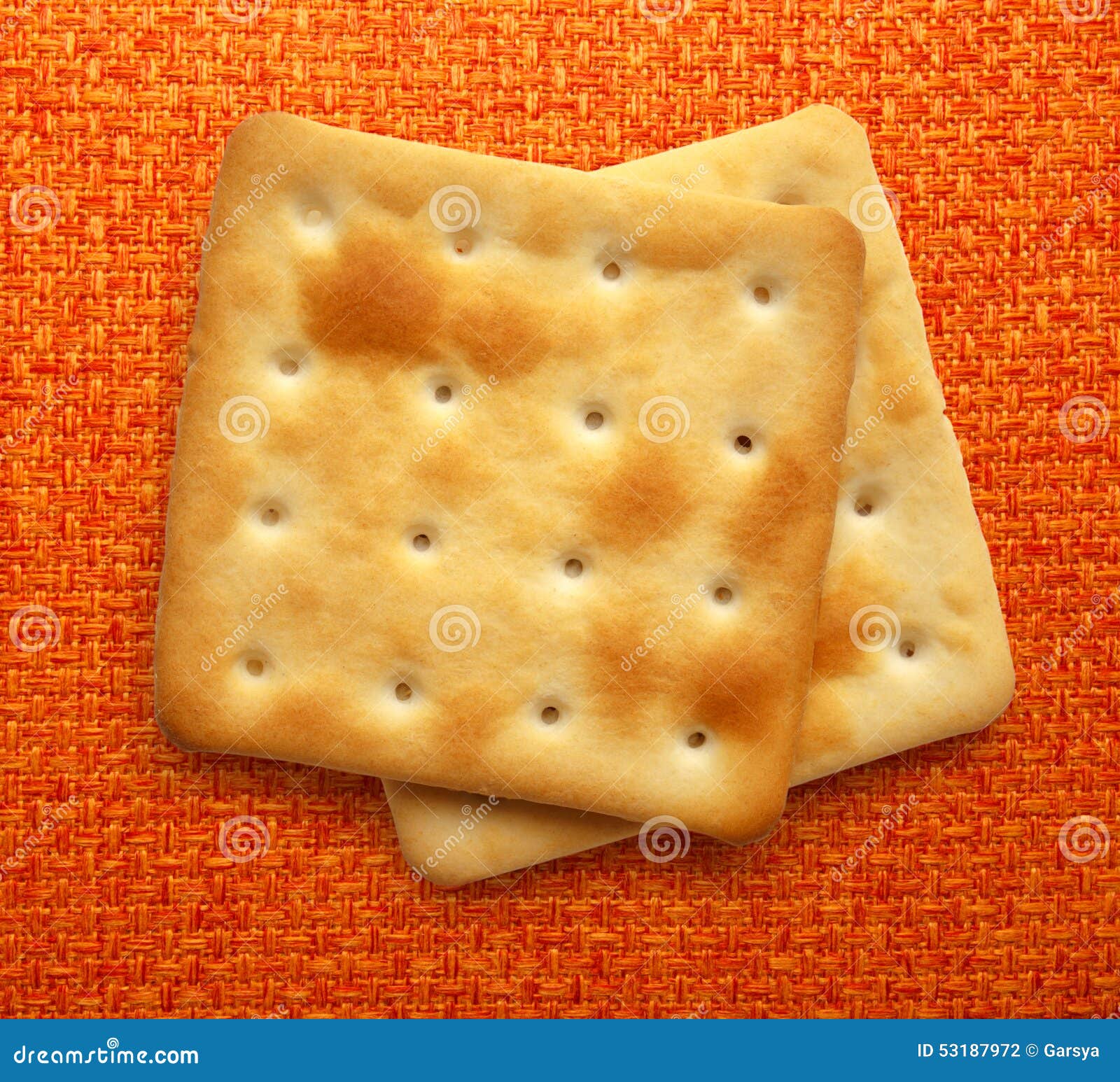 Two dry cracker cookies stock photo. Image of crispy - 53187972