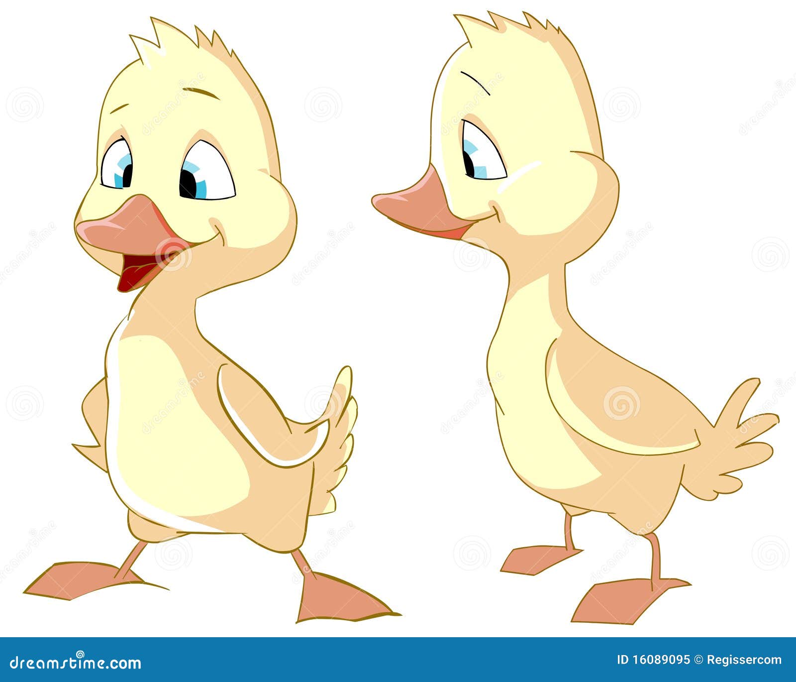 Two ducklings stock illustration. Illustration of isolated - 16089095