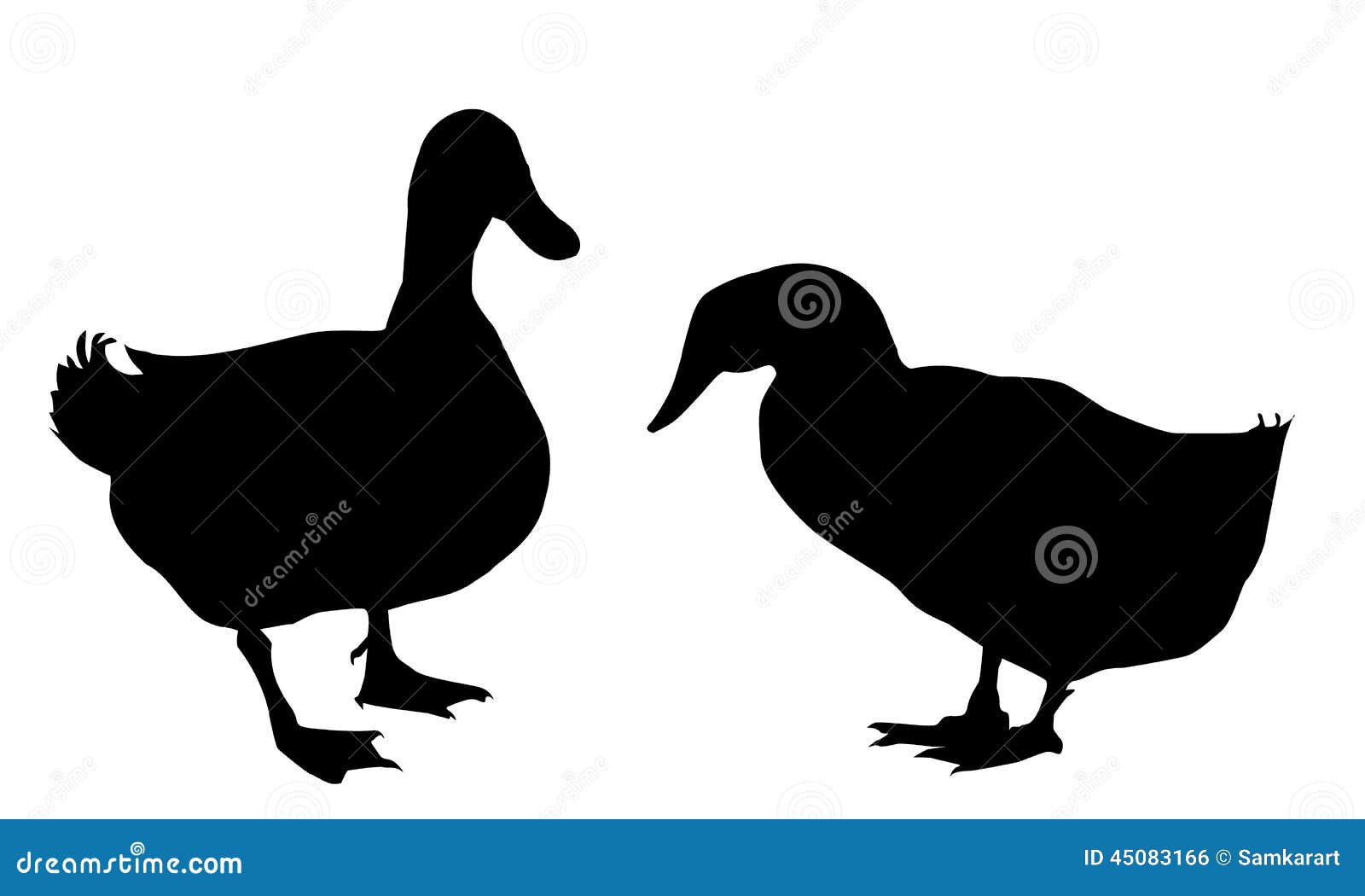 Two Ducks- stock illustration. Illustration of relaxing - 45083166