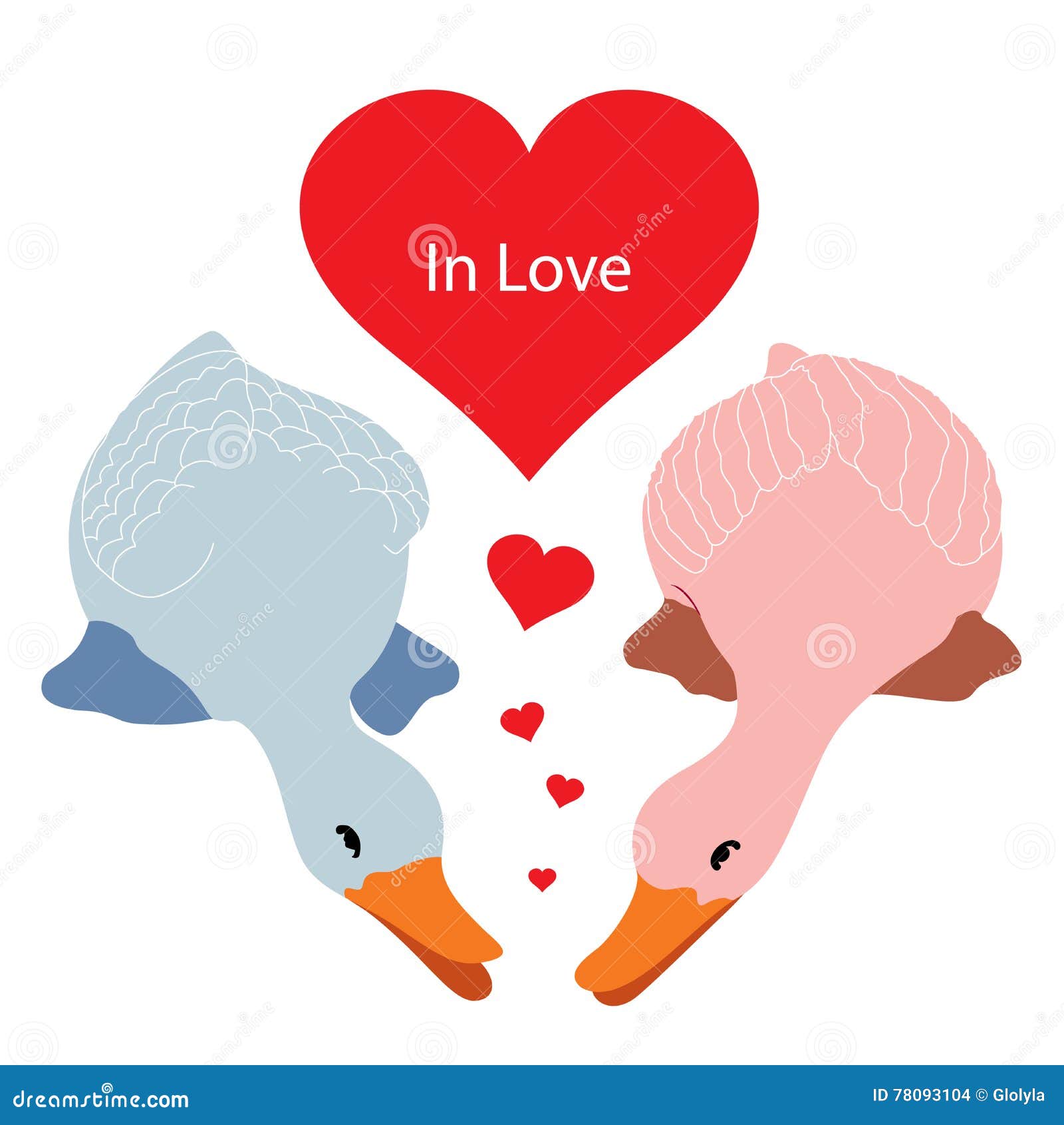 Ducks In Love Cartoon Illustration | CartoonDealer.com #36330348