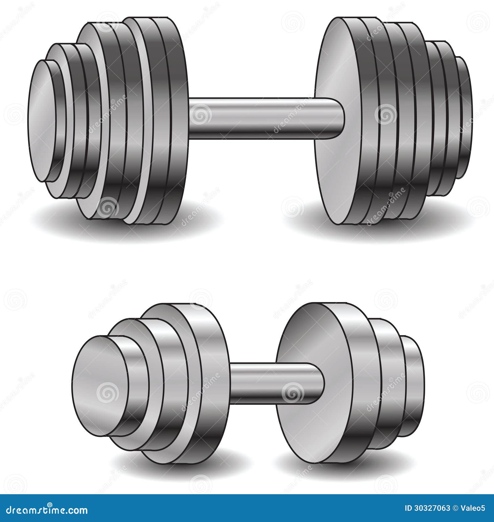 Two dumbells stock vector. Illustration of health, power - 30327063