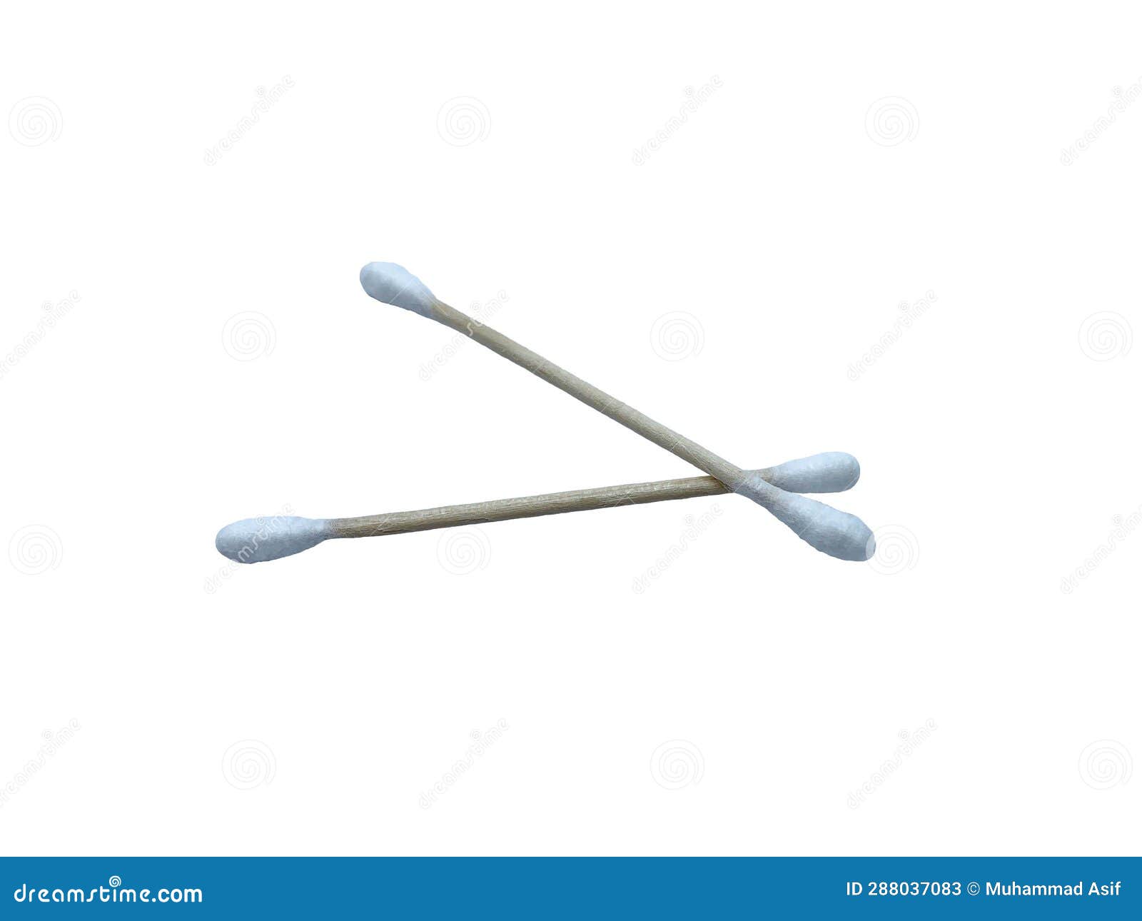 Two Ear Cotton Swabs Isolated on White Background Stock Illustration ...